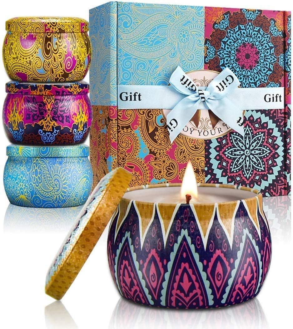 YMing Scented Candles Gifts for Women, 5.65 oz Large Aromatherapy ...