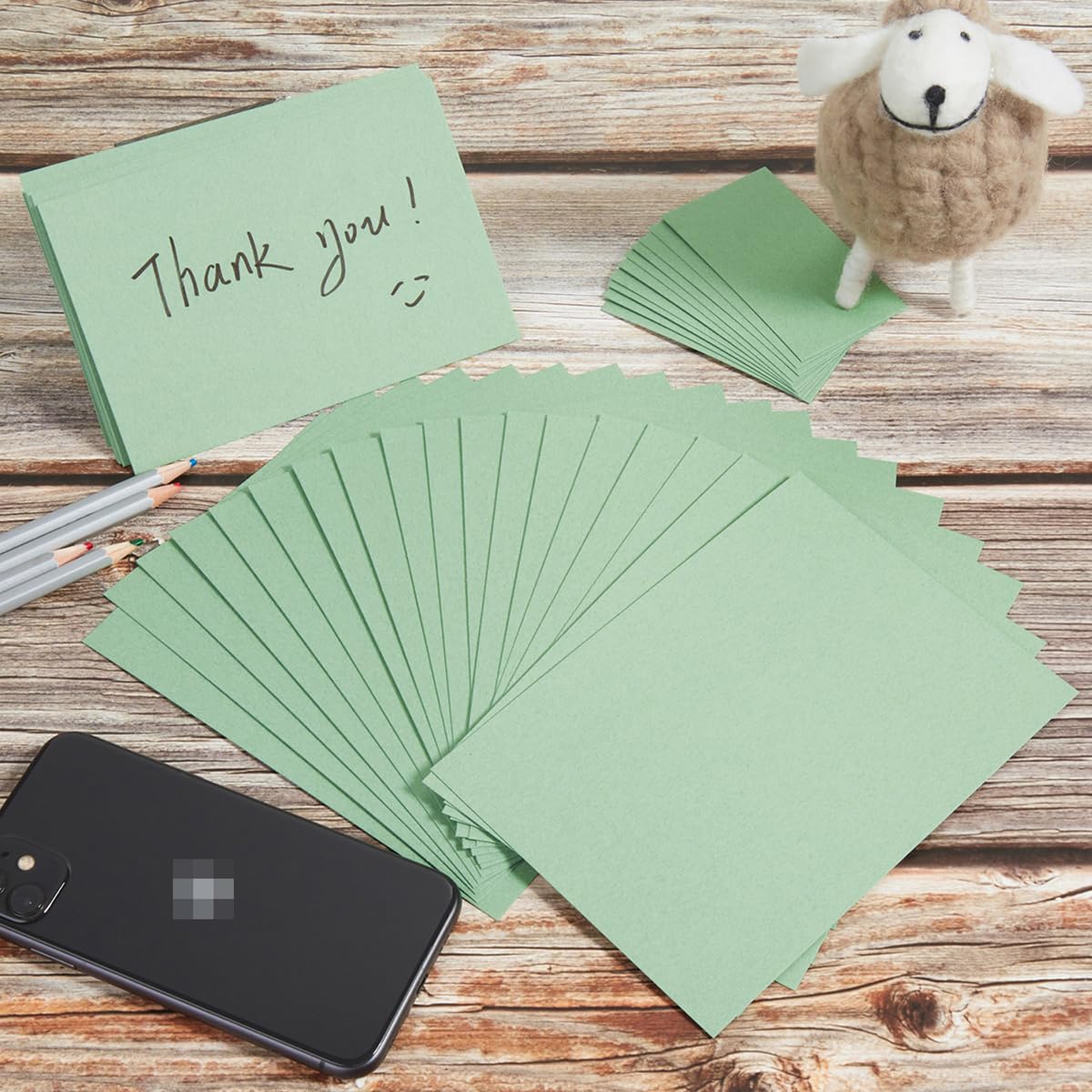 Snapklik.com : 100 Pack Sage-Green Cardstock Blank Heavy Cards Stock ...