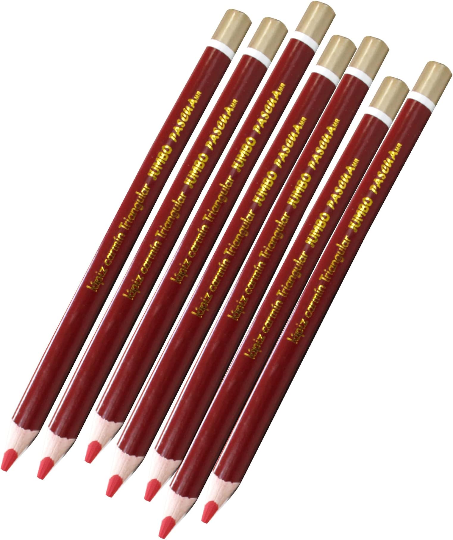 Lápiz de Madera | Color Rojo Carmín Largo | Set de 10 Piezas + 2 ...
