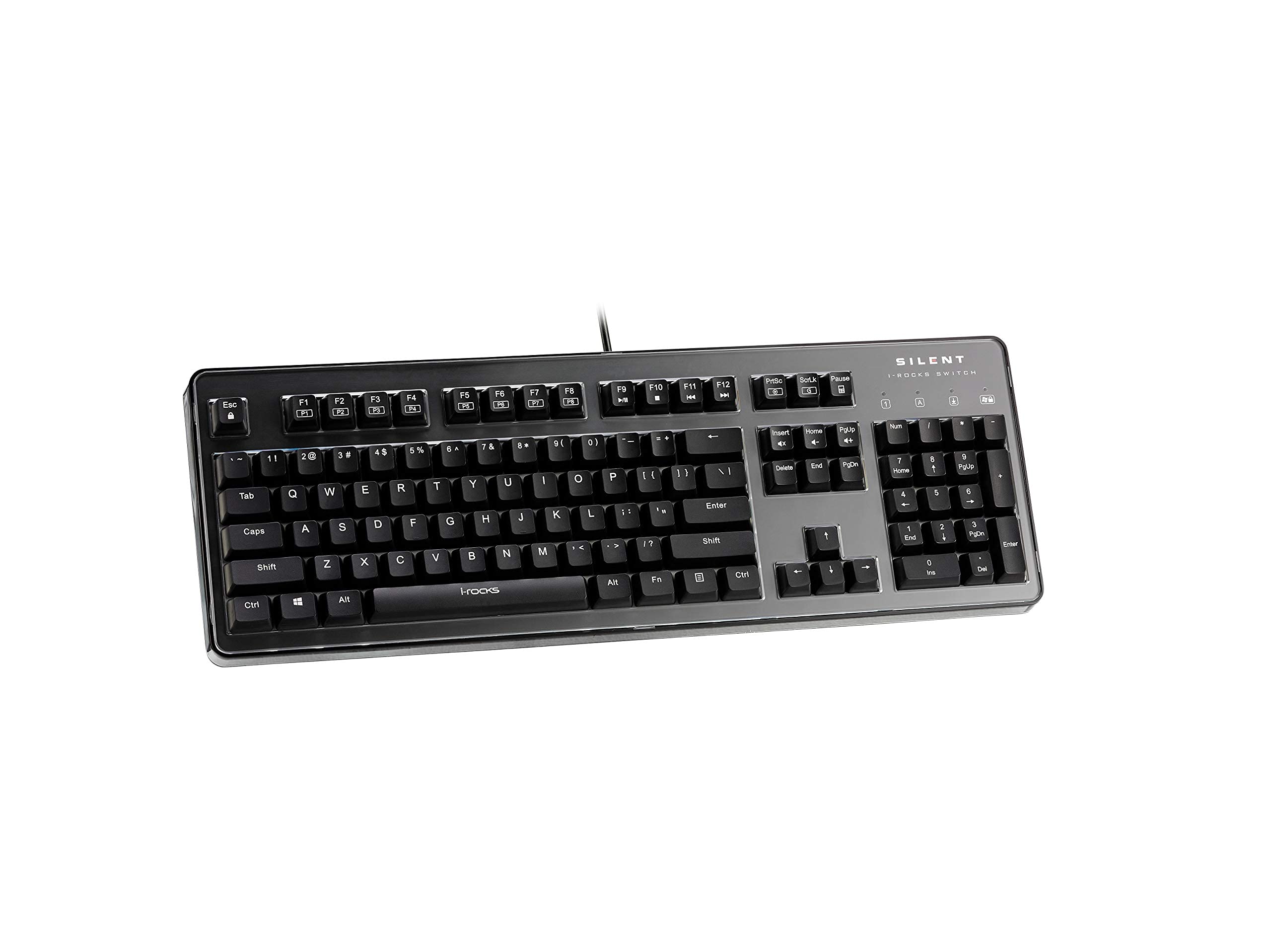 Amazon.com: i-rocks K76M Custom Silent Mechanical Keyboard 104 Keys ...