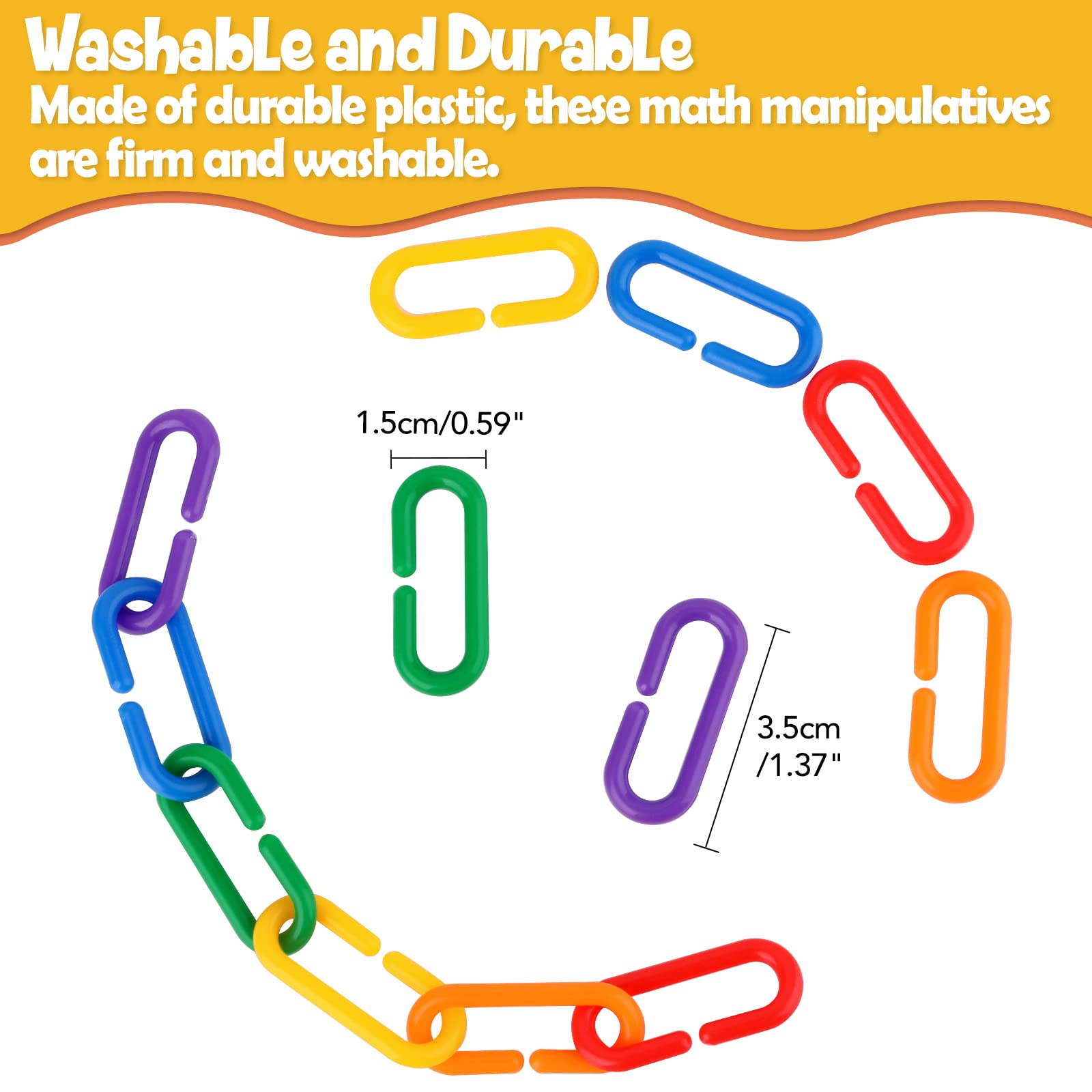 Snapklik.com : Aizweb 240pcs C-Clips Hooks Plastic Chain Links ...