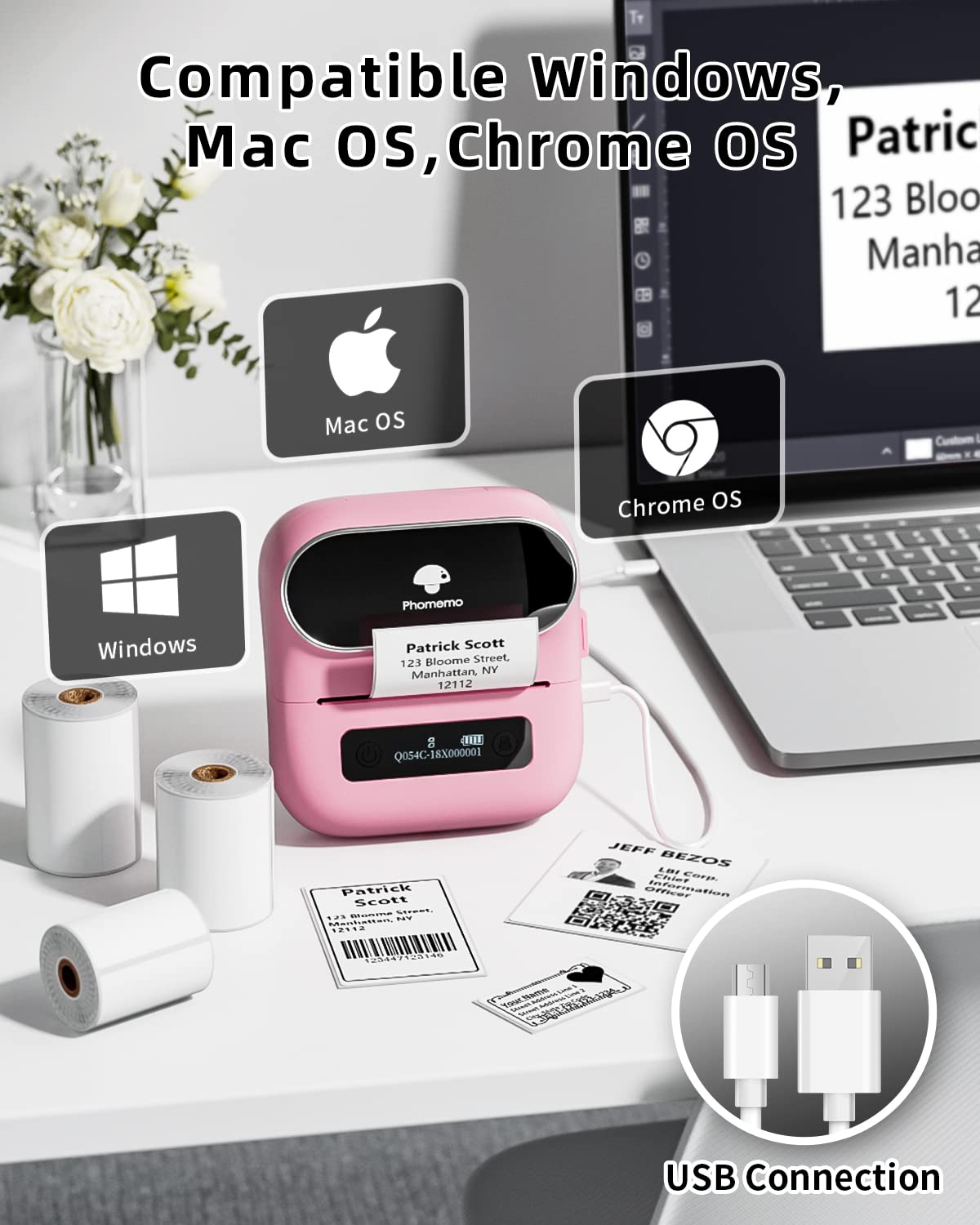 Snapklik.com : Phomemo M220 Portable Thermal Label Makers, Wireless ...