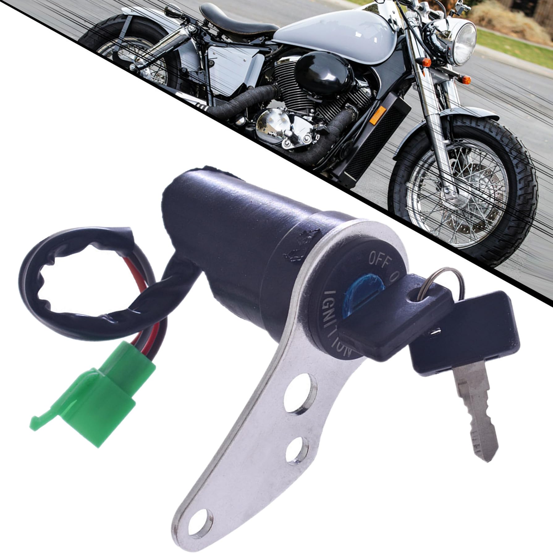 Snapklik.com : Motorcycle Ignition Switch Lock Keys Replacement For ...