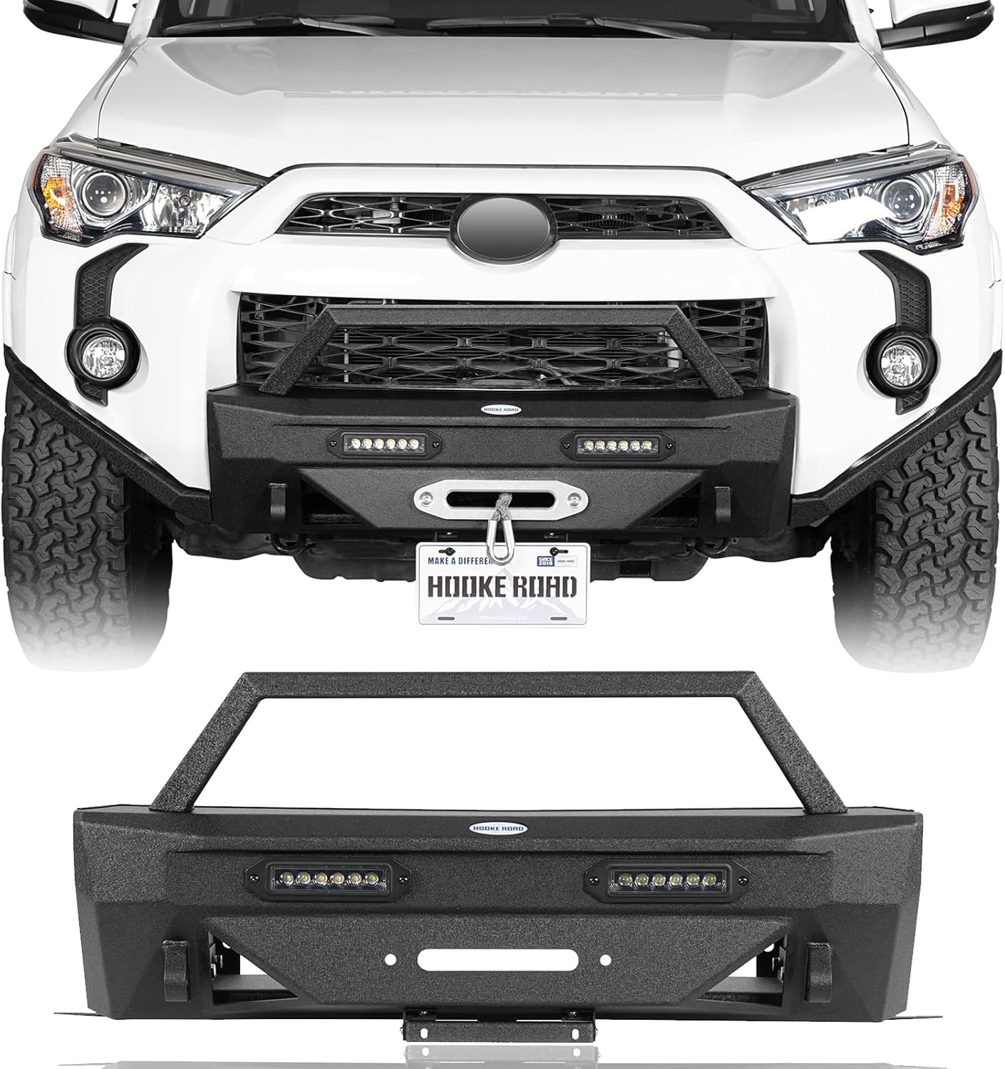 Amazon.com: Hooke Road 4Runner Stubby Front Bumper for 2014-2024 Toyota ...