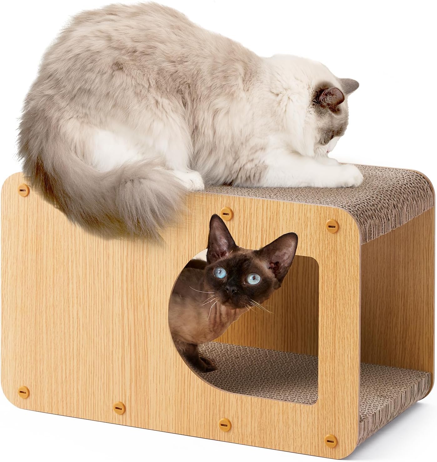 Amazon.com : Cat Cardboard House Large Cat Scratcher Bed Cat Scratchers ...