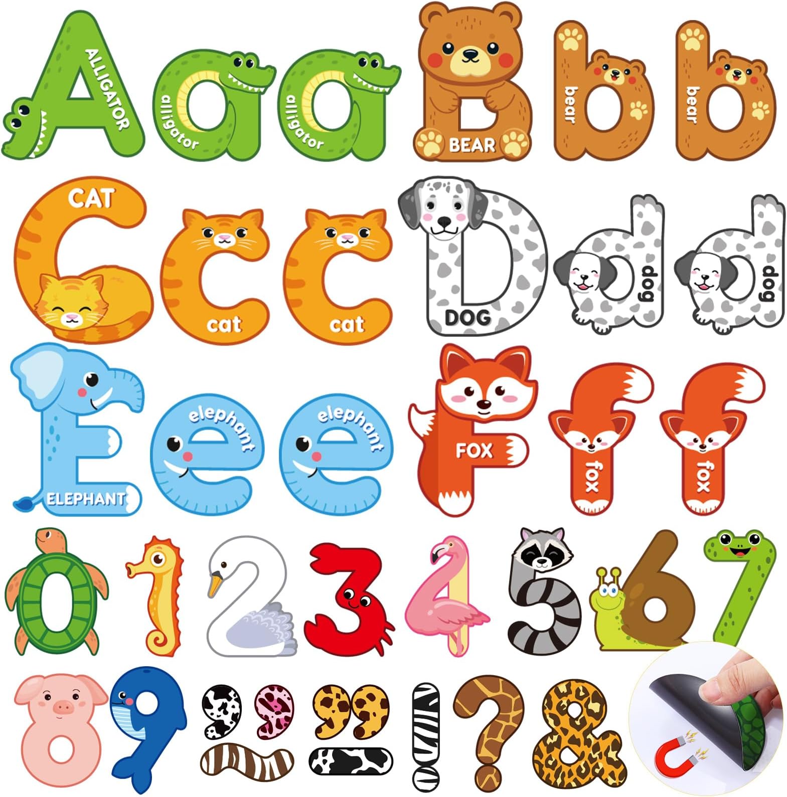 Amazon.com: Capoda 98 Pcs Large Size Magnetic Alphabet Letters Numbers ...