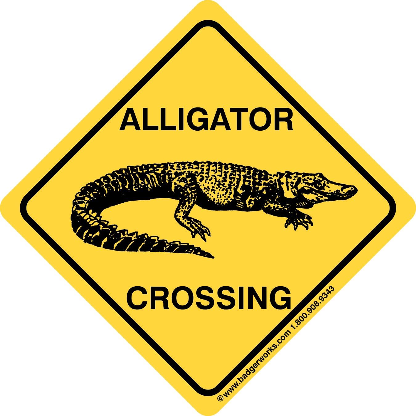 Amazon.com: ALLIGATOR CROSSING Sign : Home & Kitchen