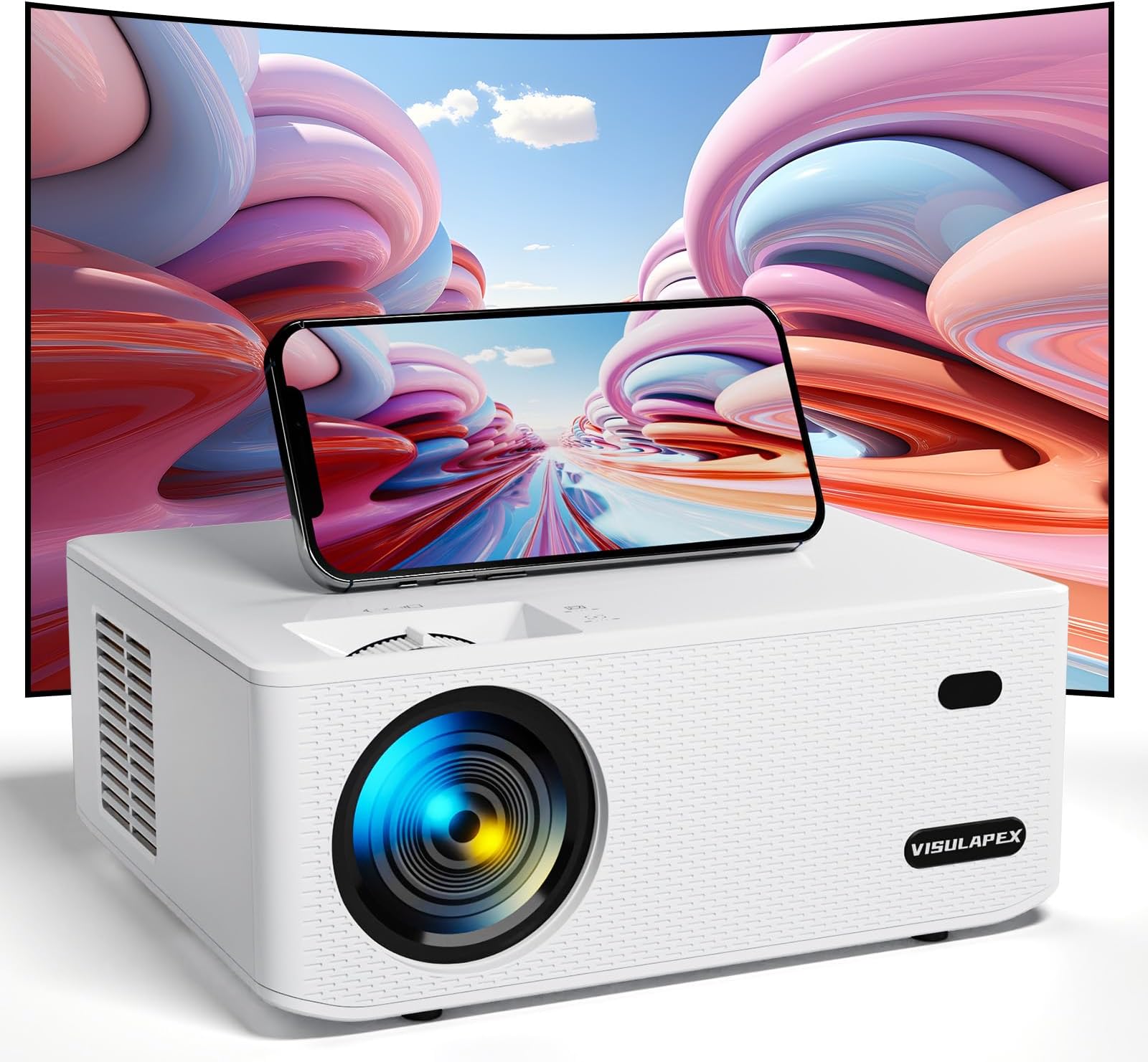 Vidéoprojecteur WiFi, 15000 Lux VISULAPEX S1 1080P Full HD ...