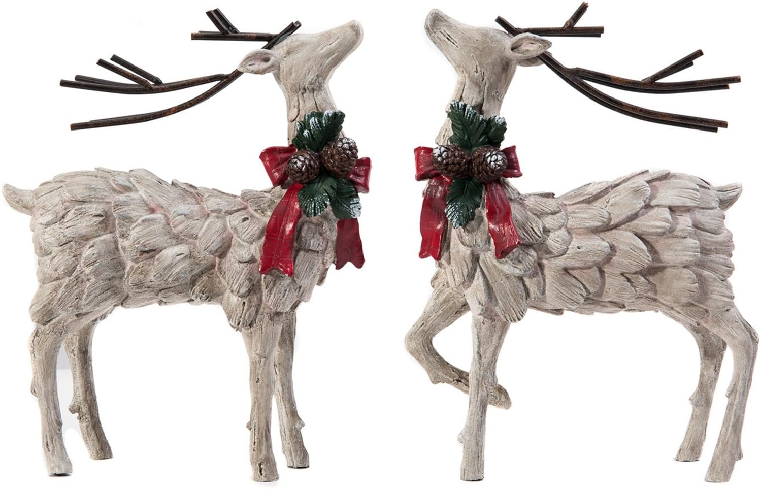 Amazon.com: Standing Reindeer with Woodland Animals 13.5 Inch Resin ...
