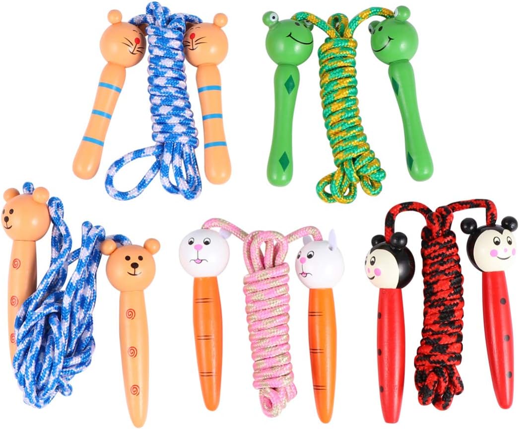Amazon.com: iplusmile 5Pcs Kids Jump Rope Rabbit Animal Skipping Rope ...