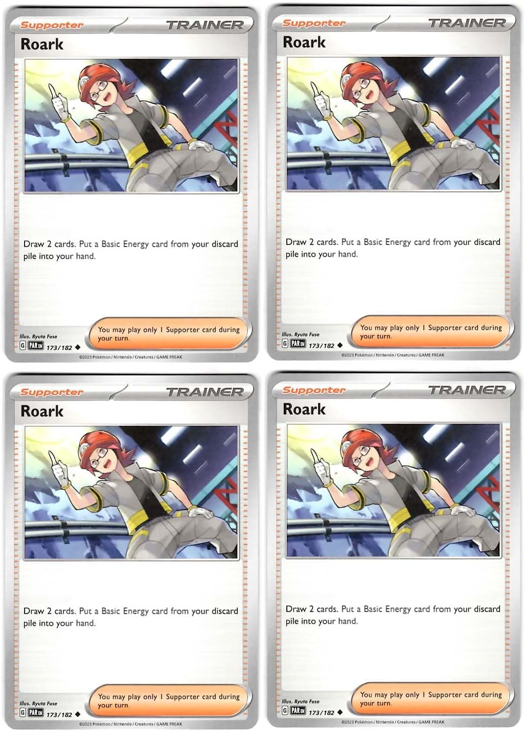 Amazon.com: Roark 173/182 - Paradox Rift - Pokemon Trainer Card Lot x4 ...