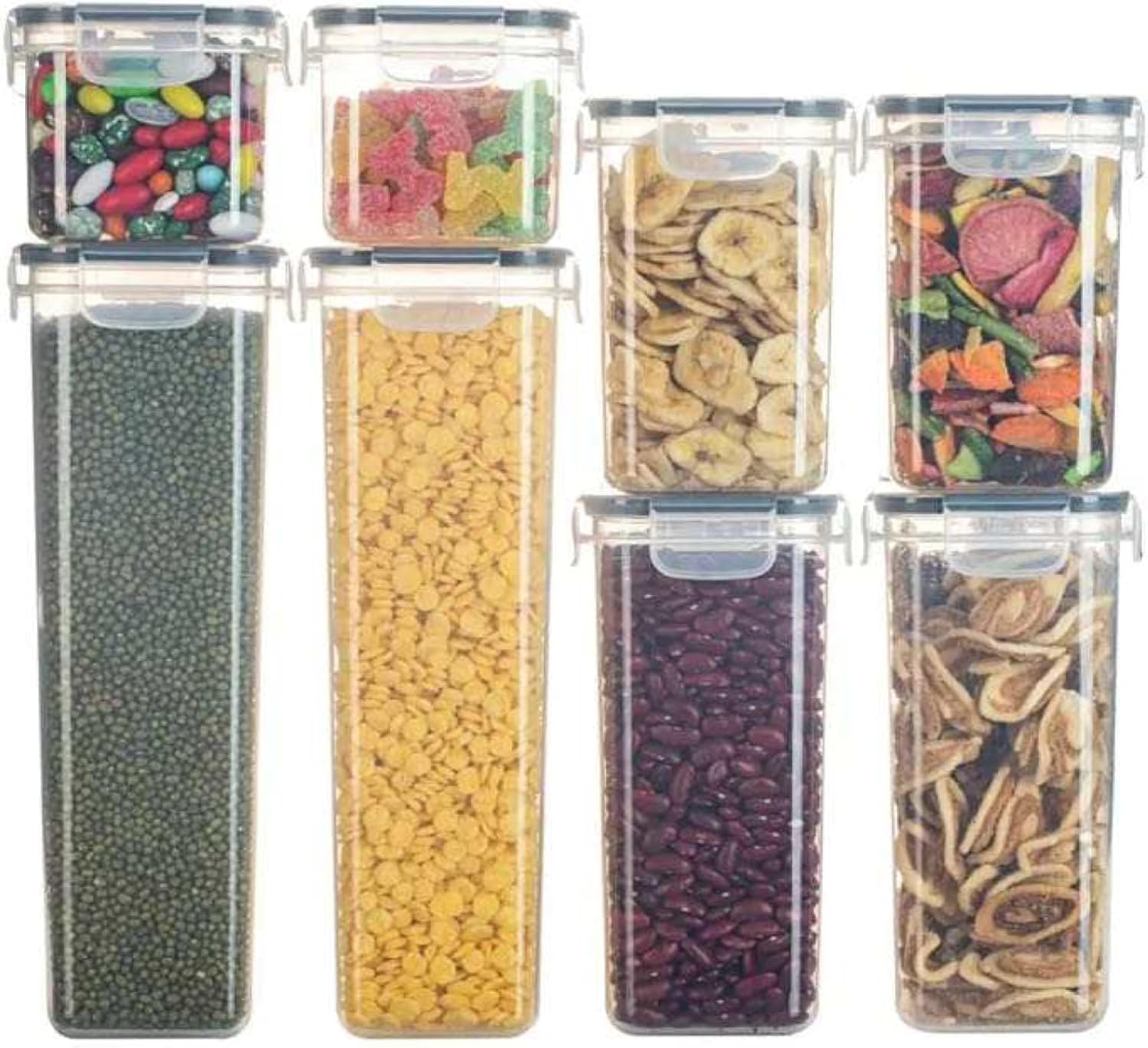 Contenedores herméticos para almacenamiento de alimentos con tapas ...