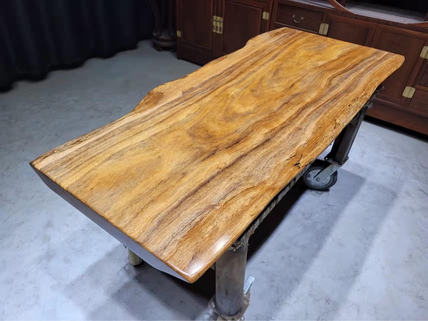 Amazon.com - Slabstudiohongkong Wood Slab Dining Table, Tali Wood Table ...