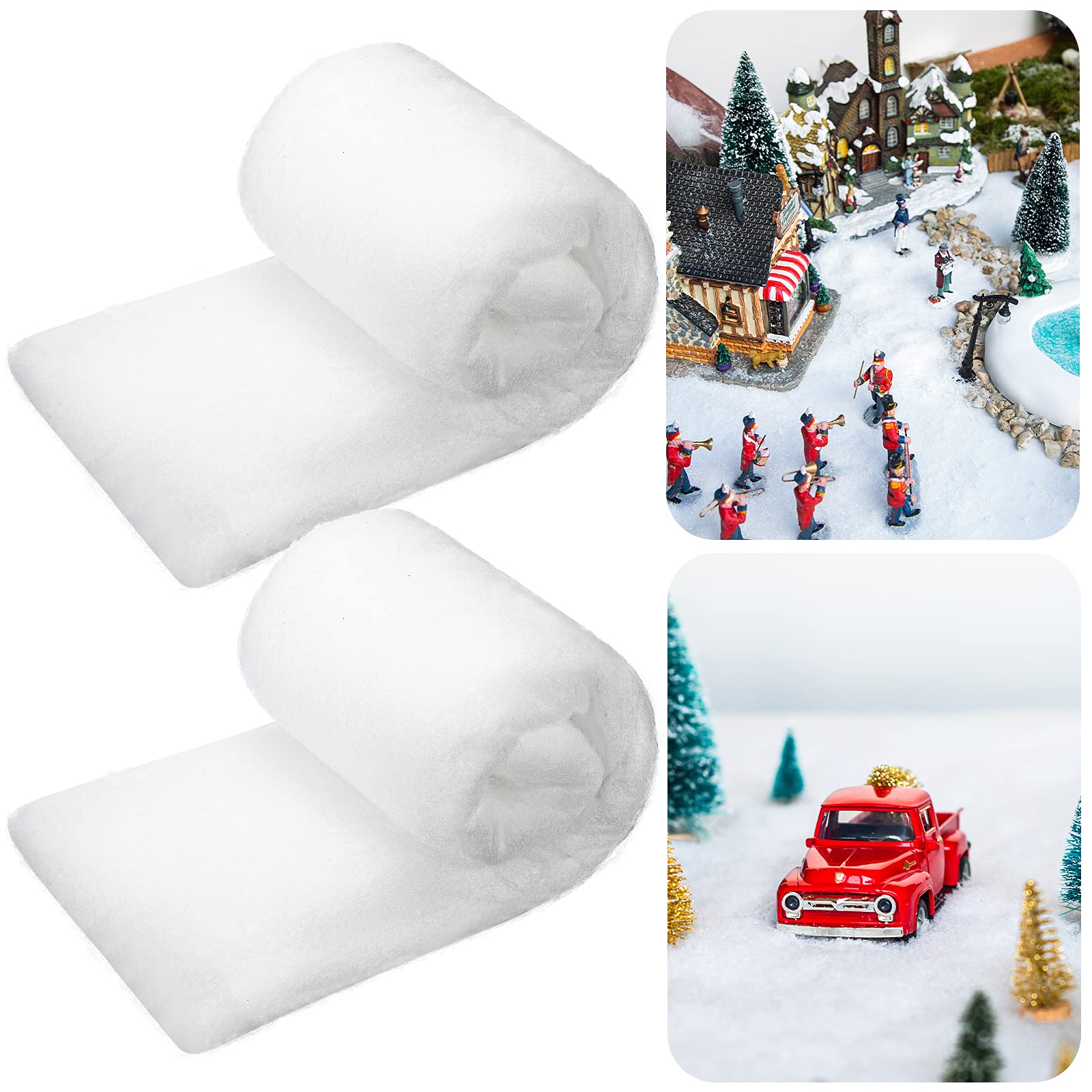 Amazon.com: BBTO Large Christmas Fake Snow Blanket White Artificial ...