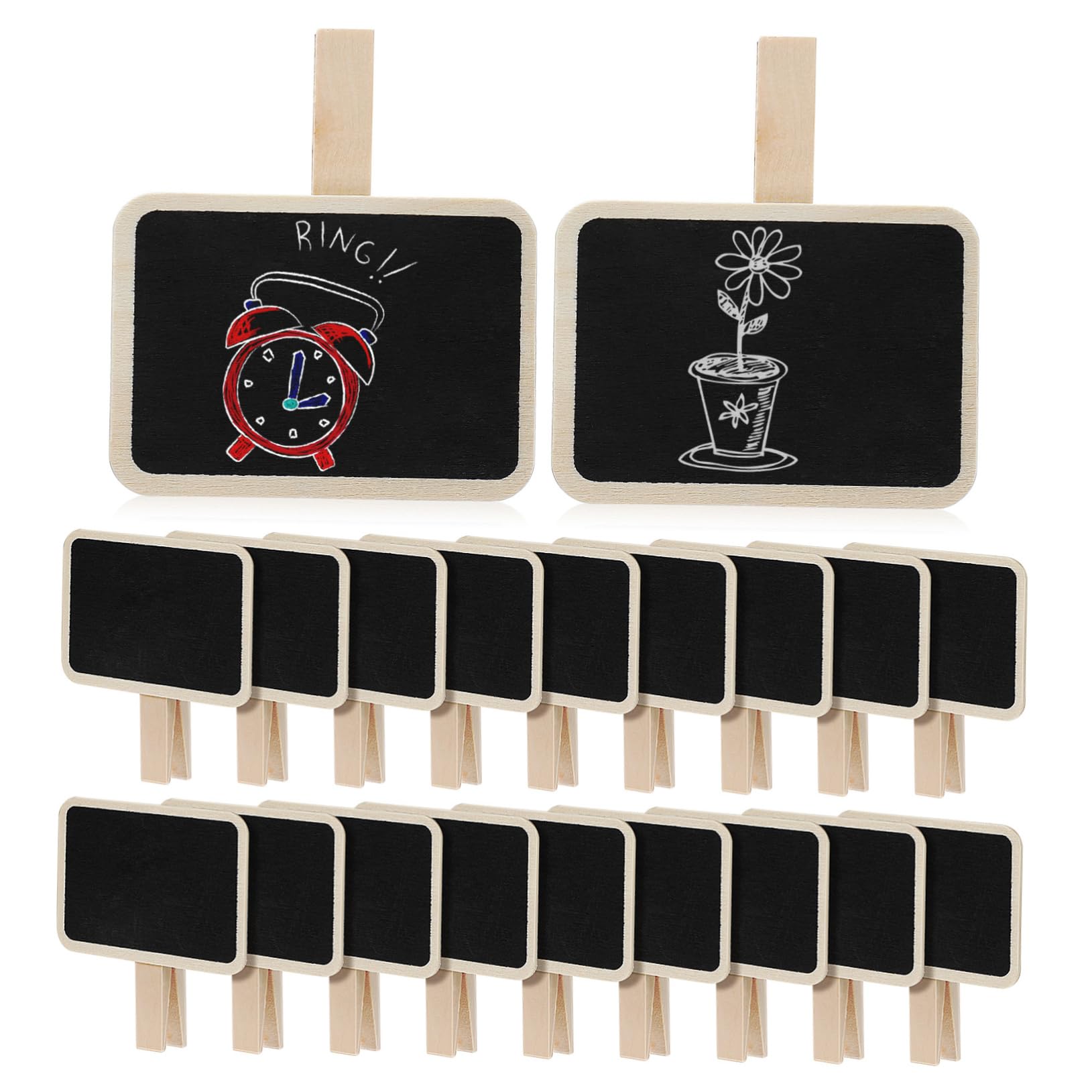 HONMEET 20 Pcs Small Blackboard Clip Mini Chalkboard Signs for Food ...