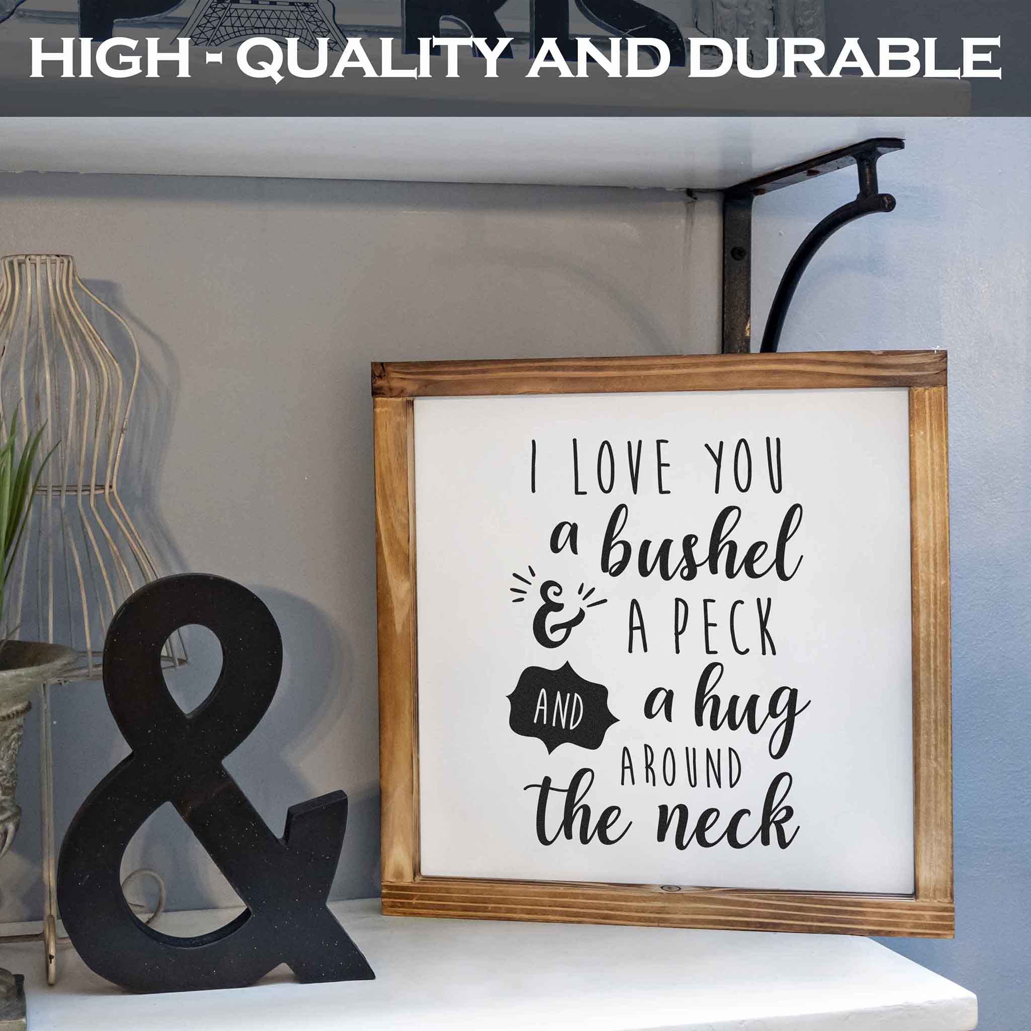 Snapklik.com : I Love You A Bushel And A Peck Sign 12x12 Inch, I Love ...