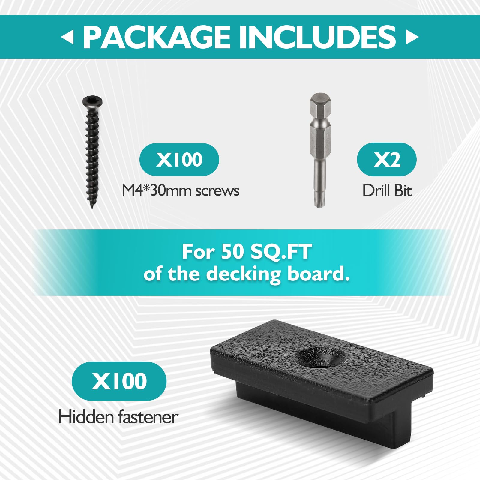 Snapklik.com : LukLoy Hidden Deck Fasteners For Composite Decking Board ...