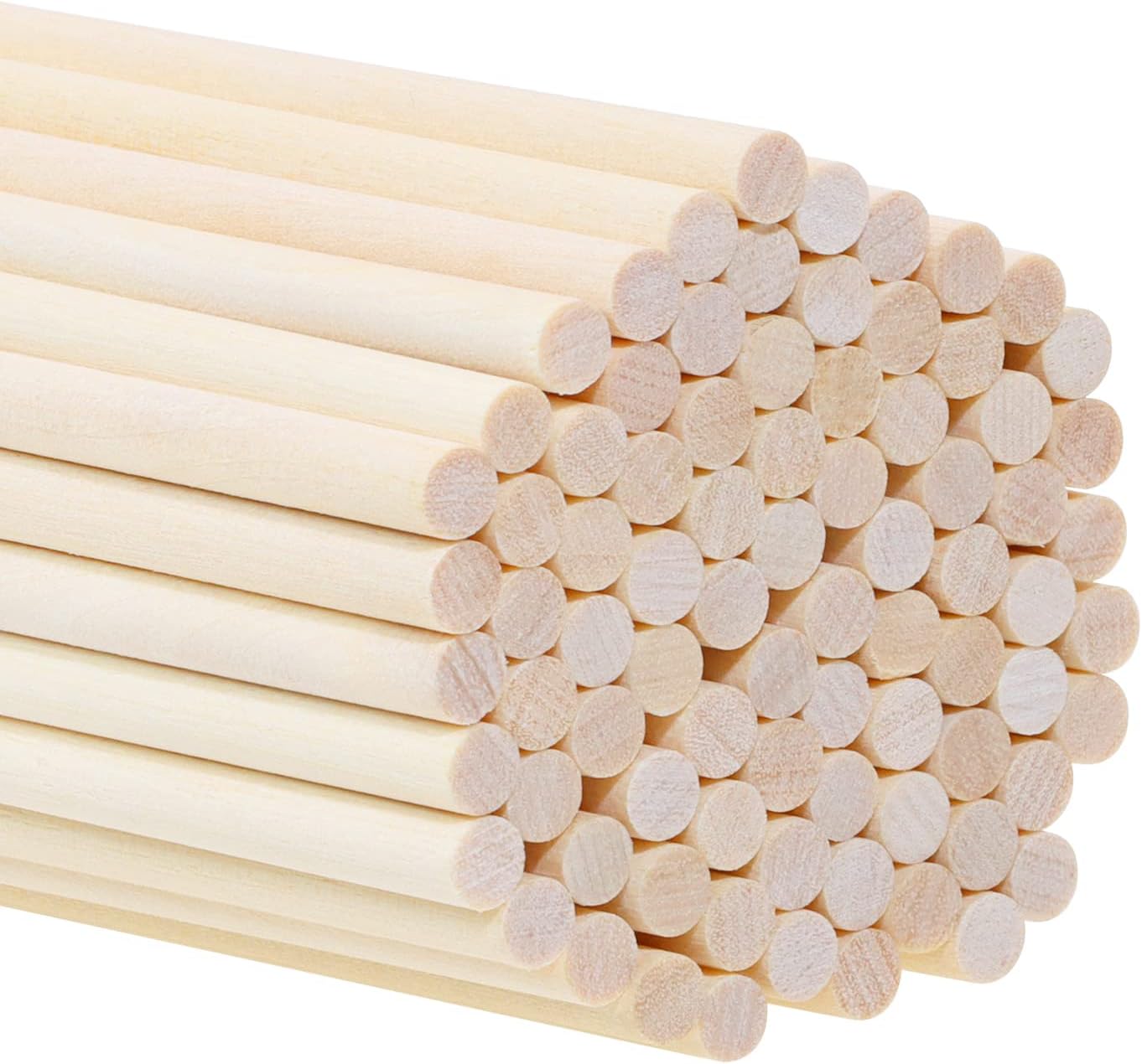 Shapenty Unfinished Wooden Dowel Rods Craft Sticks for Wood Building ...