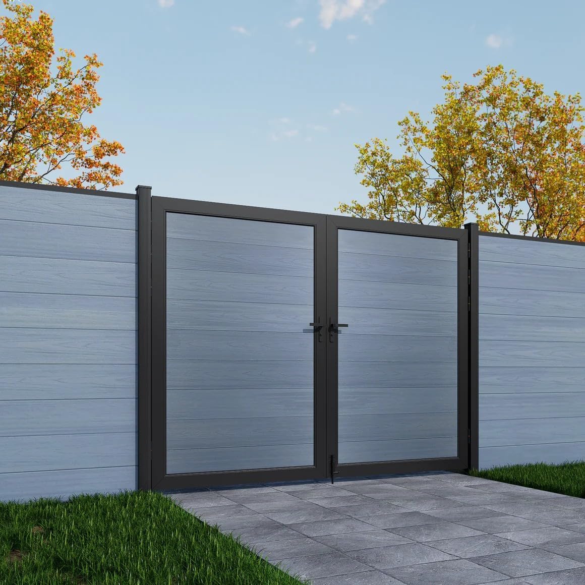 Amazon.com : Mondaria Wood Plastic Composite Gate for Privacy Fence ...