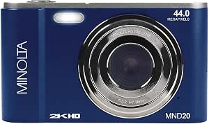 Minolta MND20 44 MP / 2.7K Ultra HD Digital Camera (Blue): Amazon.co.uk ...