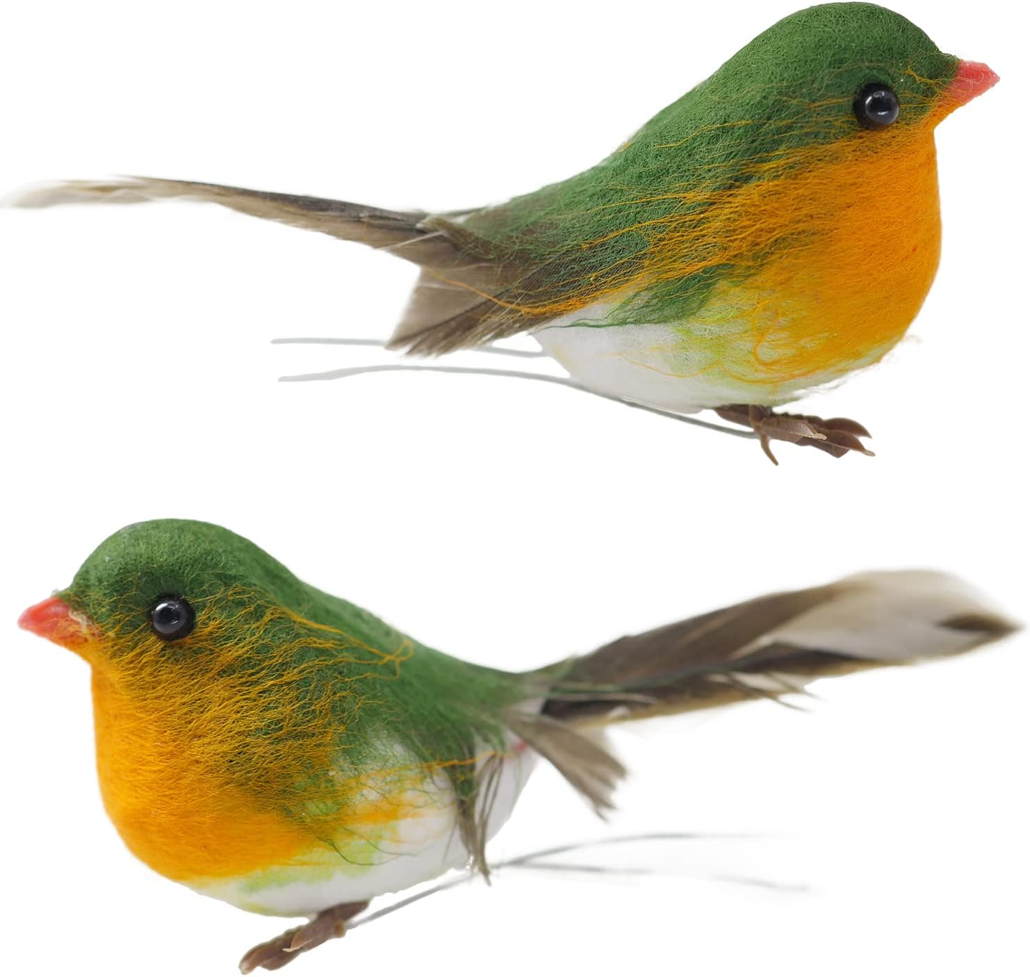 IRYNA 3 Pcs Handmade Robin Garden Ornament Birds, Simulated Bird ...