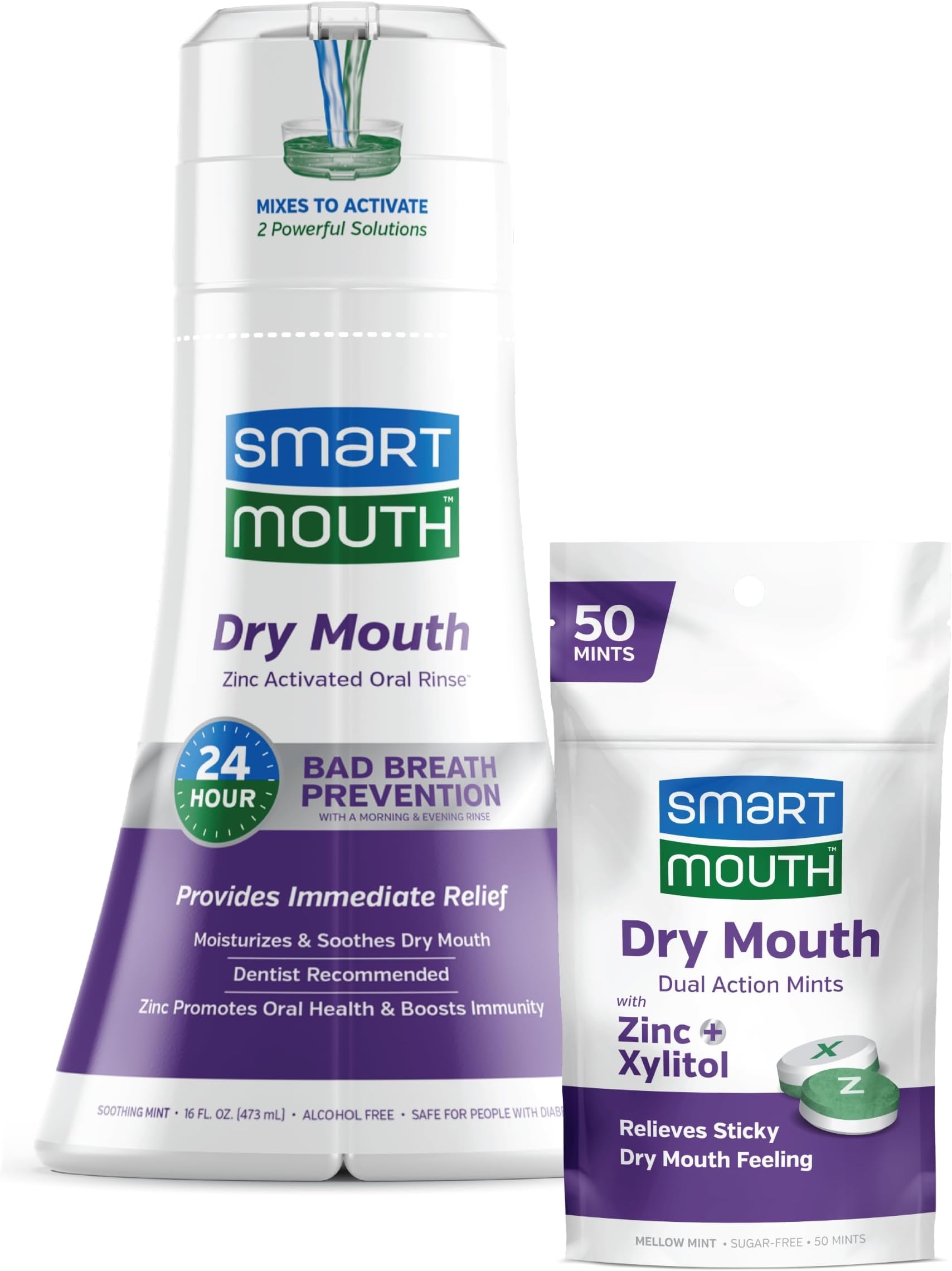 Amazon.com : SmartMouth Mouthwash Packets, Clean Mint, 10 Count (Pack ...