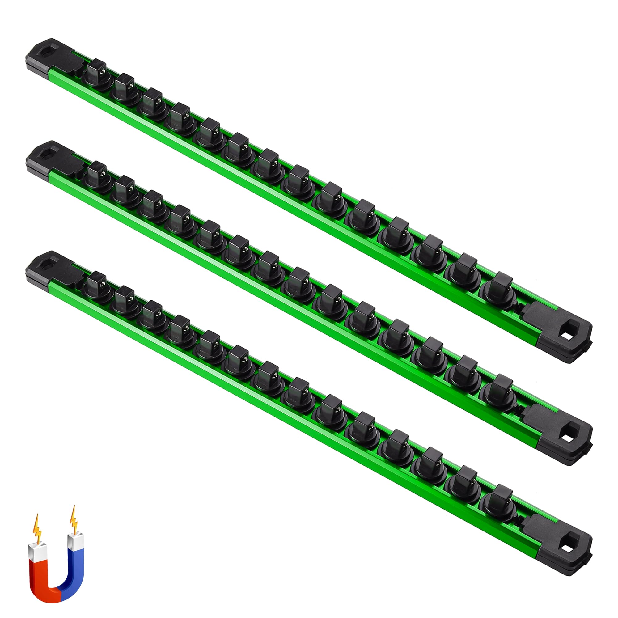 Amazon.com: ALOANES 3-Piece Magnetic Socket Organizer, Heavy Duty ...