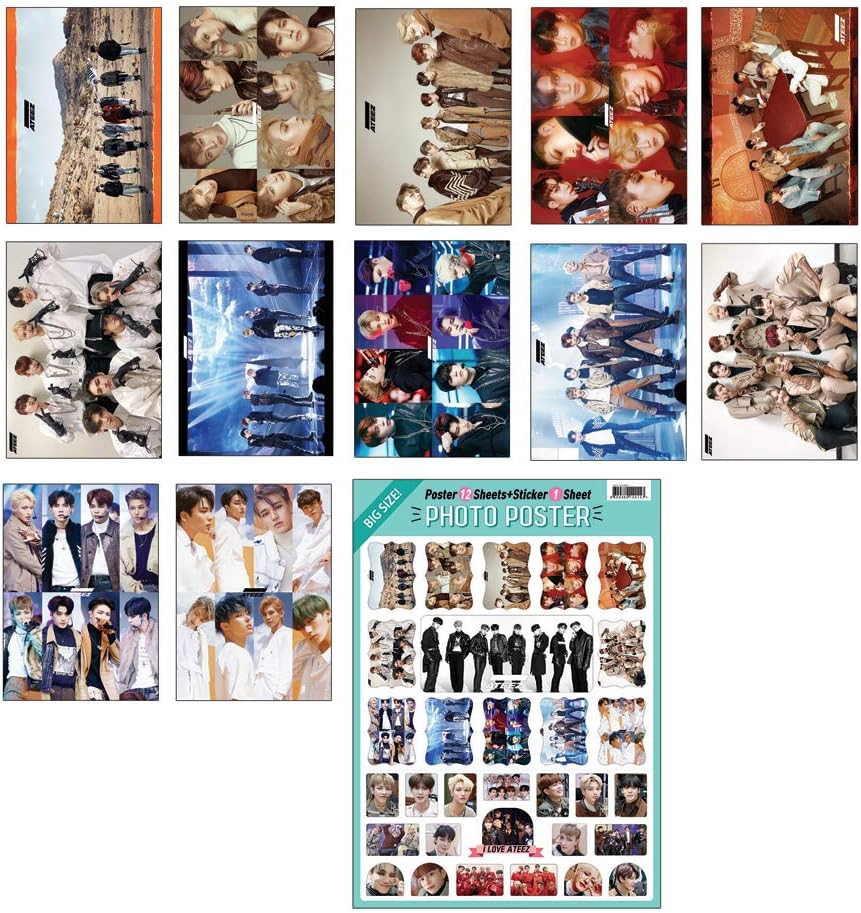 IDOLPARK K-POP Idol Group 2020 New 12 Posters + 1 Sticker Set (All A3 ...