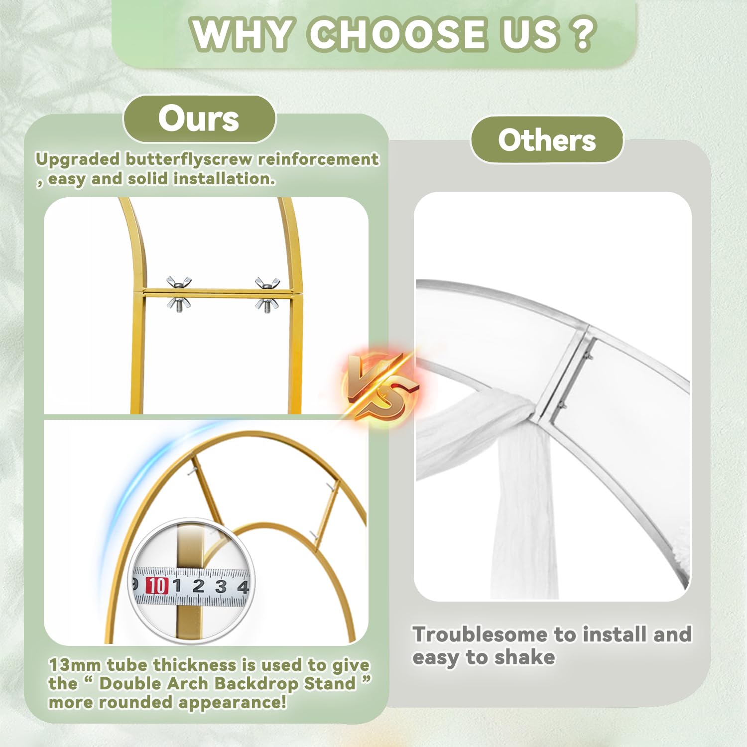 Snapklik.com : 5FT Double Arch Backdrop Stand Metal Open Arch Backdrop ...