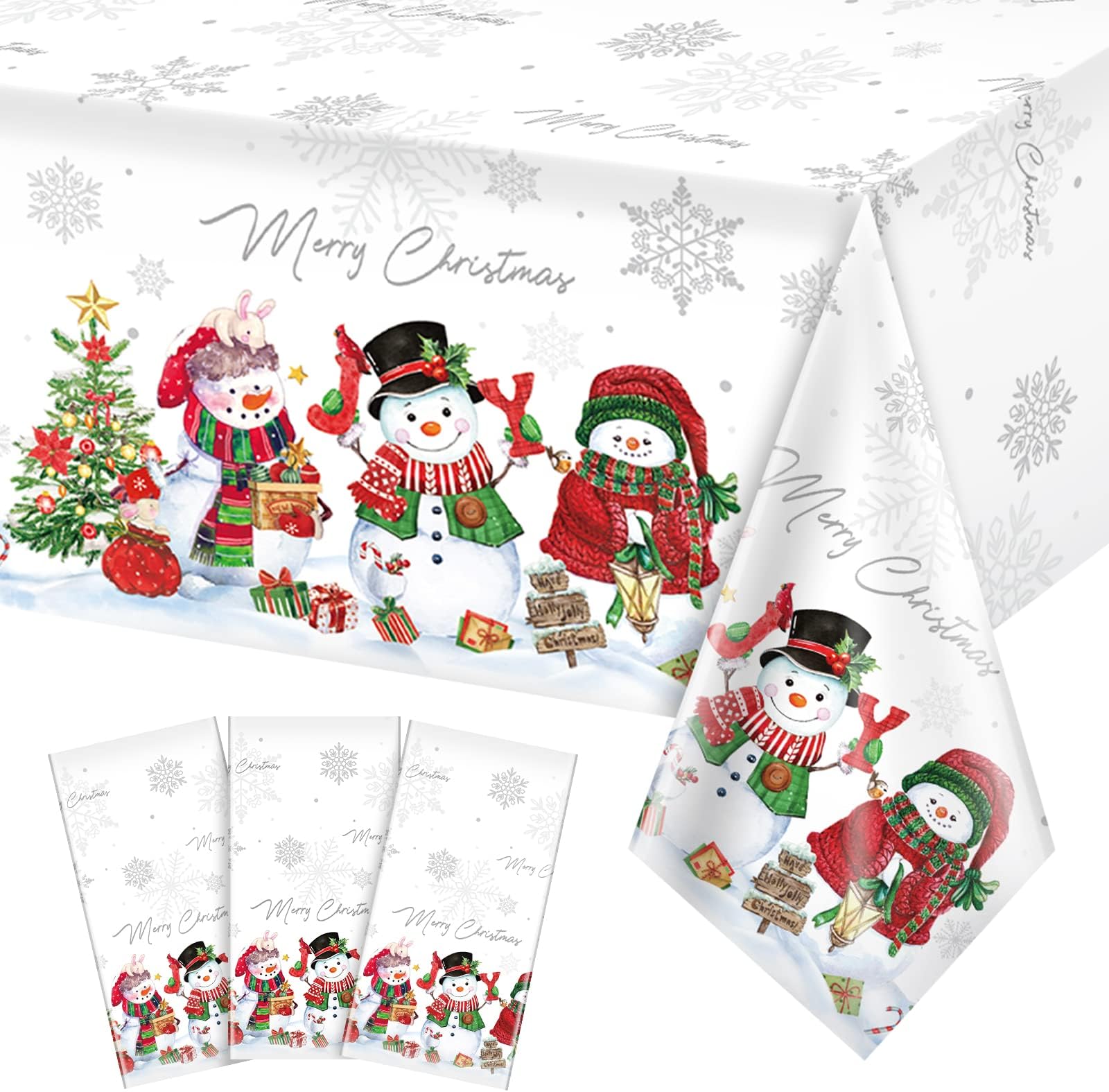 Amazon.com: 3 Pcs Holy Nativity Christmas Tablecloth, Blue Merry ...