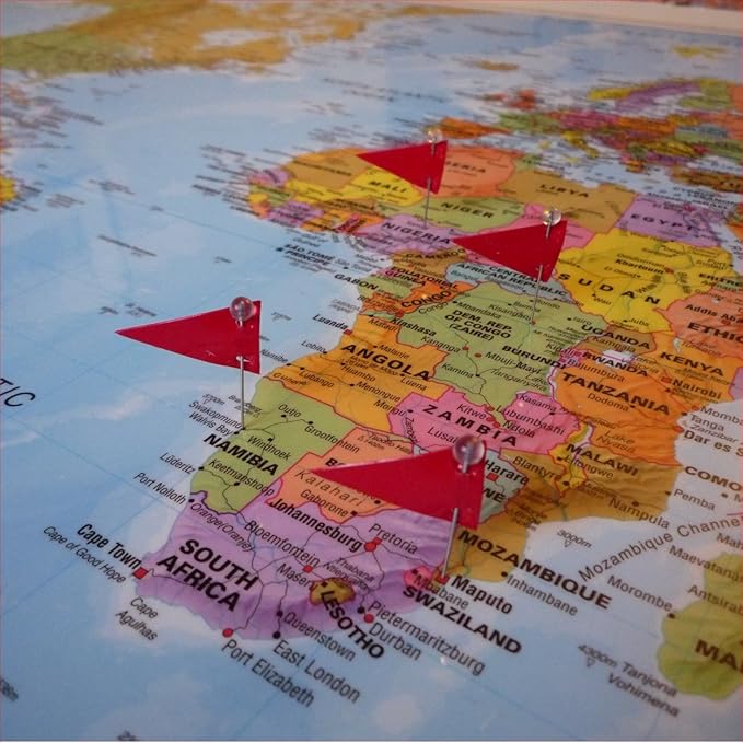 Red Flag Map Pins (box 25) : Amazon.co.uk: Stationery & Office Supplies