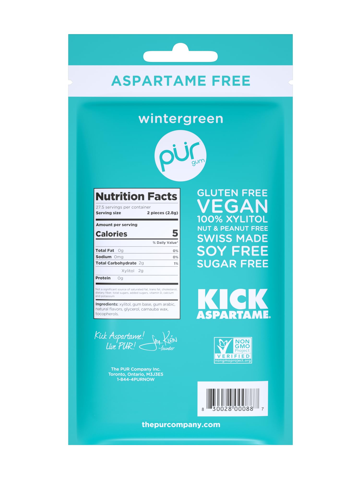 Snapklik.com : PUR Gum Aspartame Free Chewing Gum 100% Xylitol Natural ...