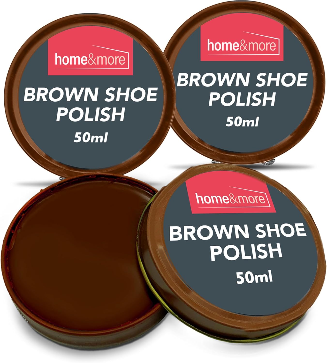 SOL 3pk Brown Shoe Polish | 50ml Tins Brown Boot Polish | Brown Leather ...