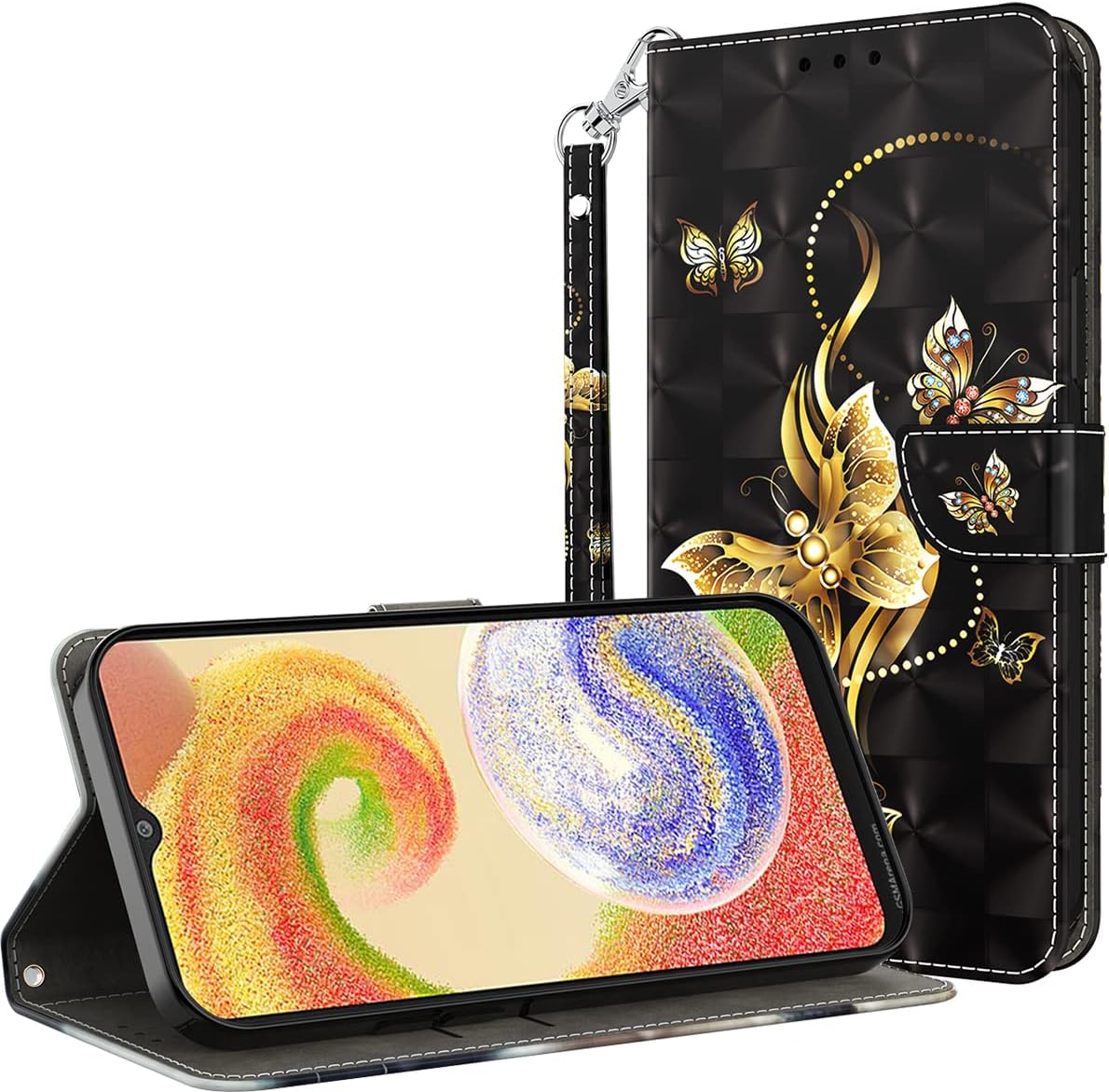 Amazon.com: CCSmall Case for Samsung Galaxy A04 Case Wallet with Card ...