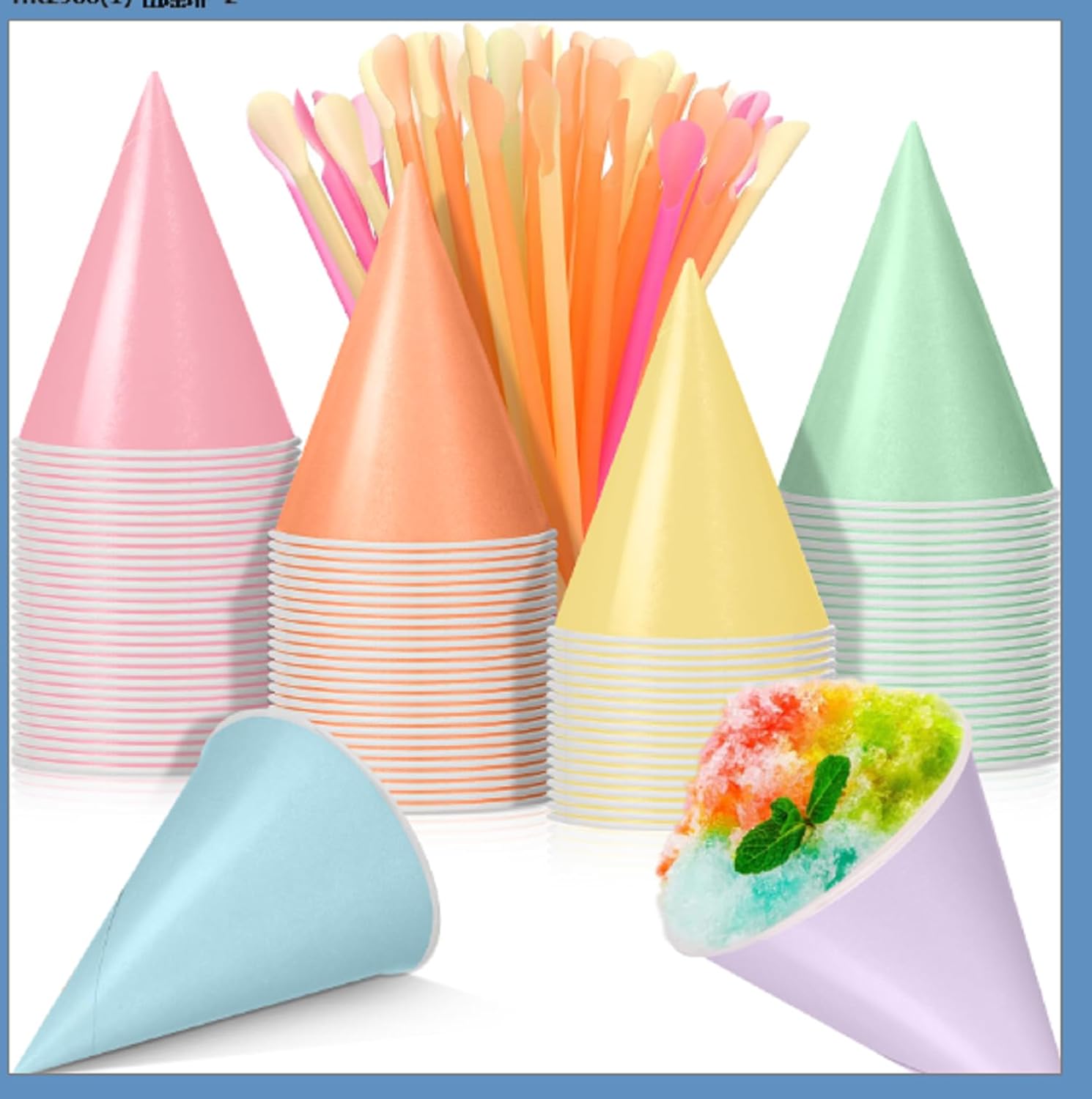 Amazon.com: Boao 100 Pieces Snow Cone Cups 4.5 OZ Leakproof Matching ...