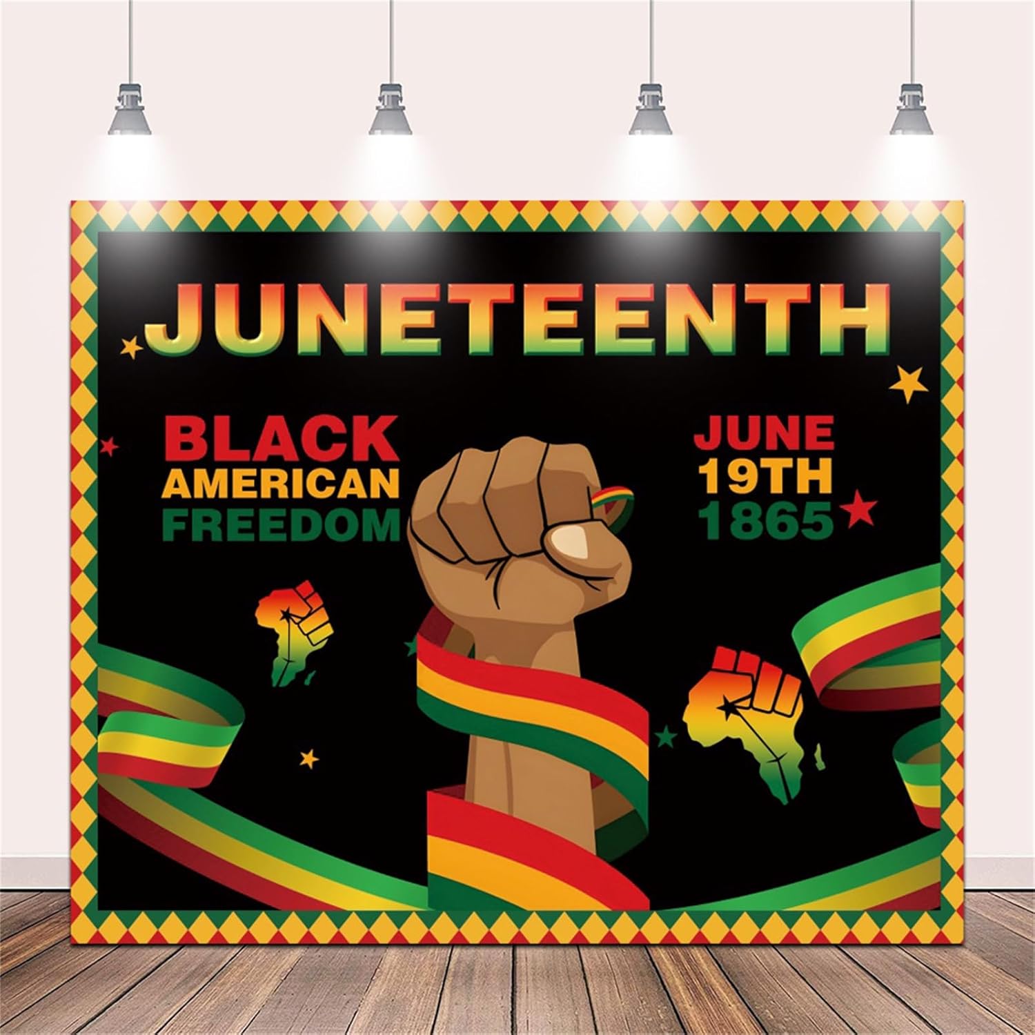 Amazon.com : ZJRBJB 10x8ft Juneteenth Backdrop Happy Juneteenth ...