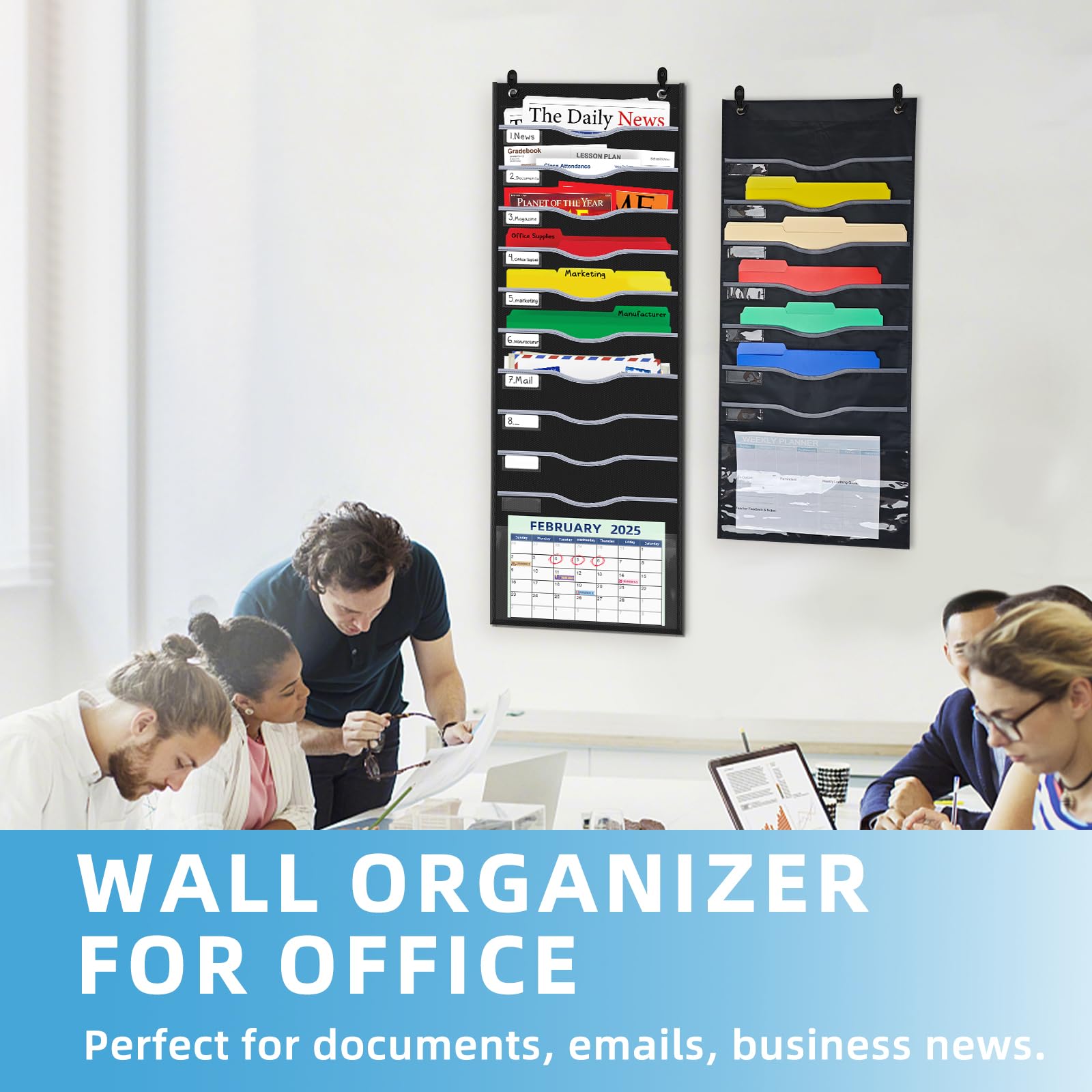 Snapklik.com : ALSLEA 11 Pockets Hanging Wall File Organizer 15" Extra ...