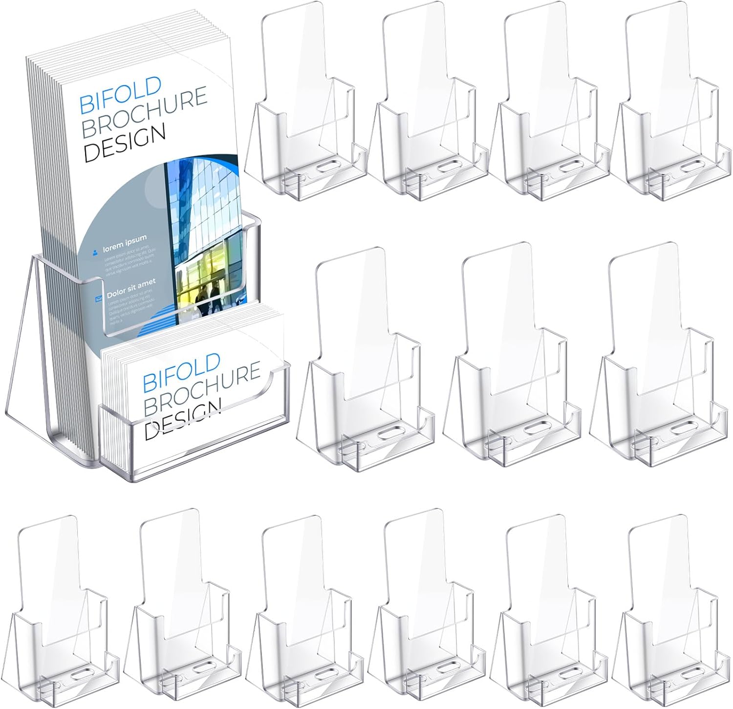 Amazon.com: Wenqik 4.1 Inch Brochure Holder with Business Card Holder ...