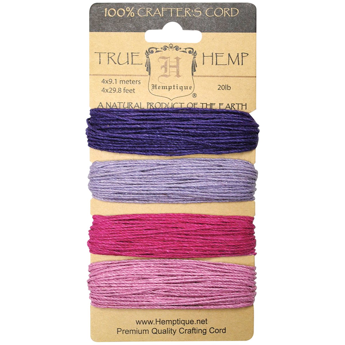 Amazon.com: Hemptique HC20-BB Hemp 20-Pound Cord, Berry Bar, 120-Feet