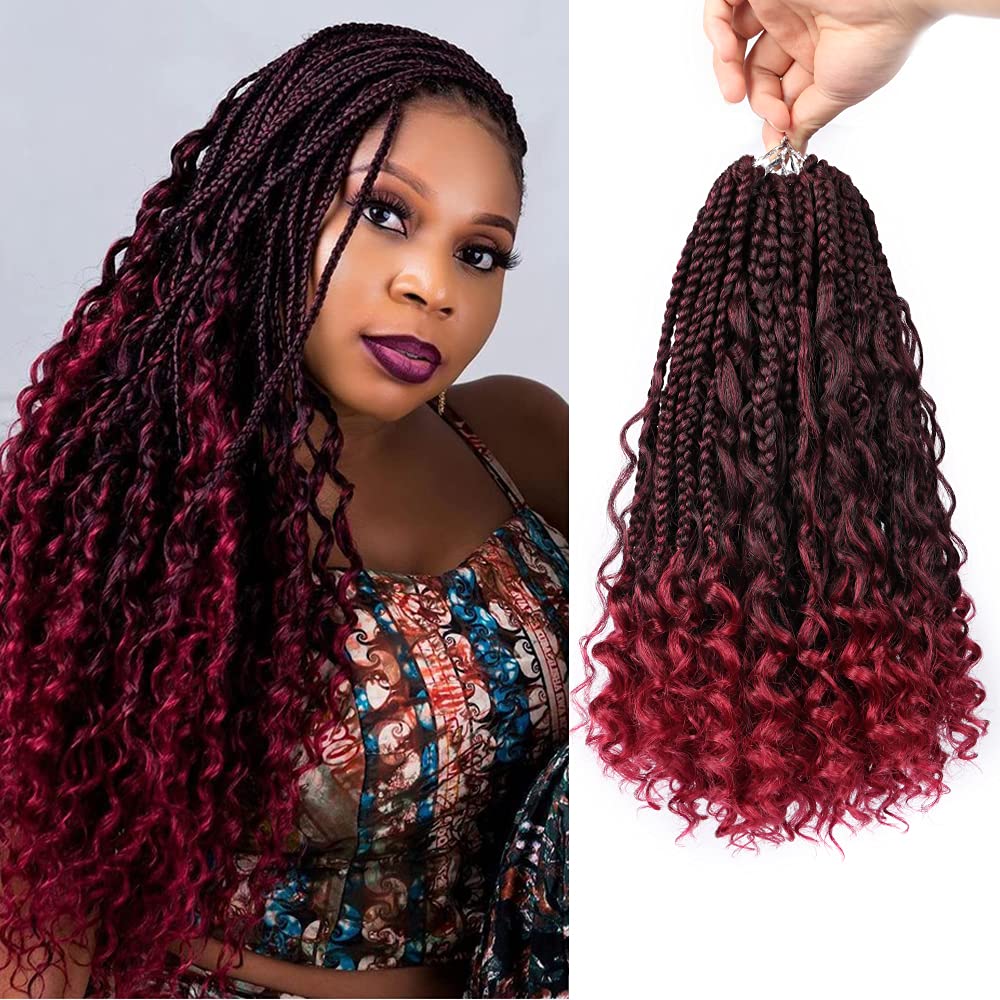 Buy 6 Pack Bohomian Box Braids Crochet Braids14 Inch Crochet Box Braids ...