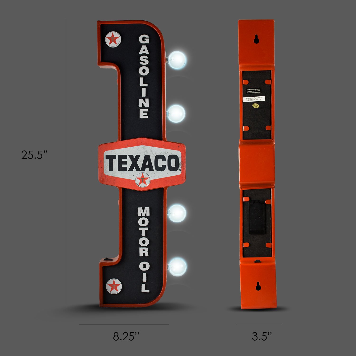 American Art Decor Officially Licensed Vintage Texaco Gas Station LED ...