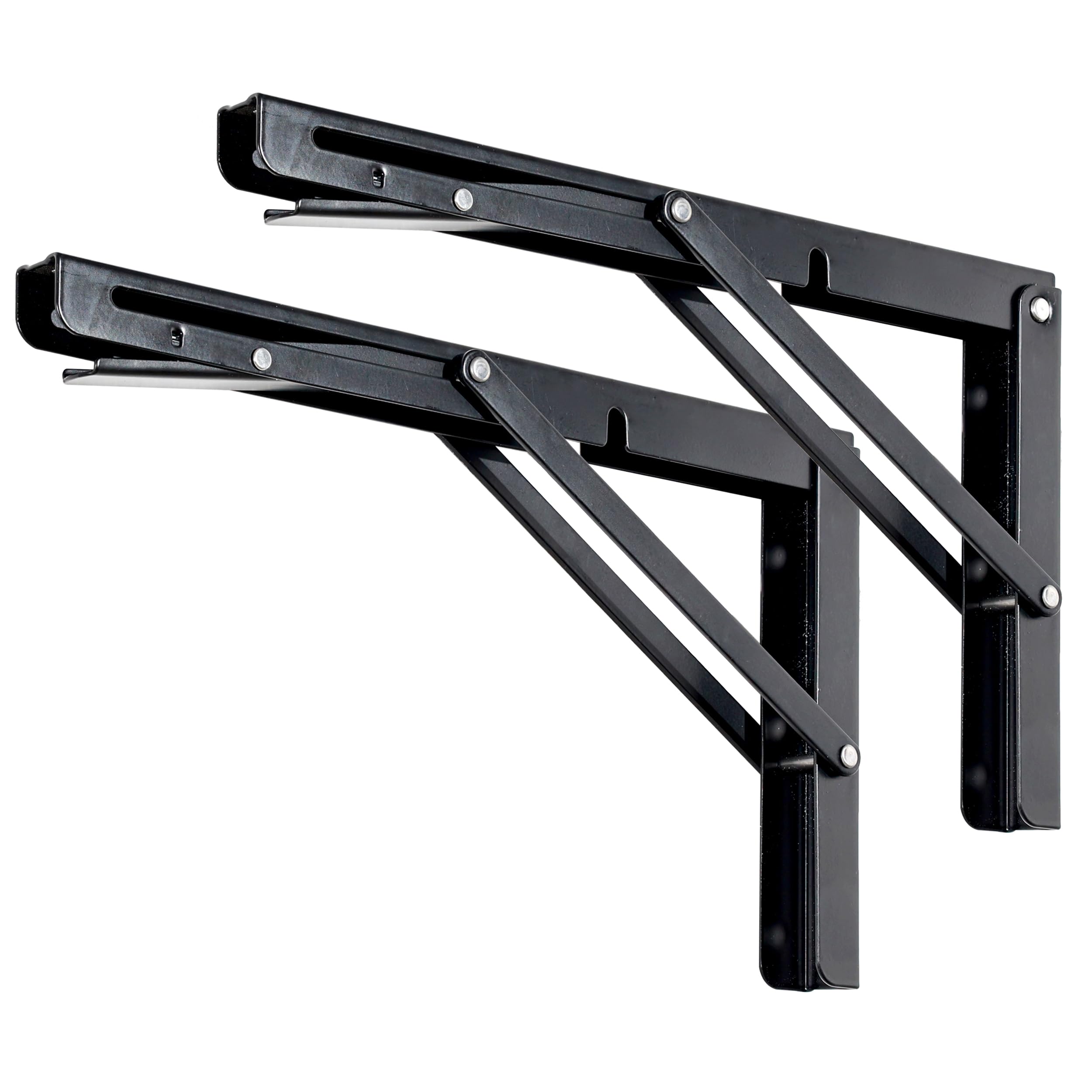 Snapklik.com : Toirxarn 16 Heavy Duty Black Folding Shelf Brackets ...