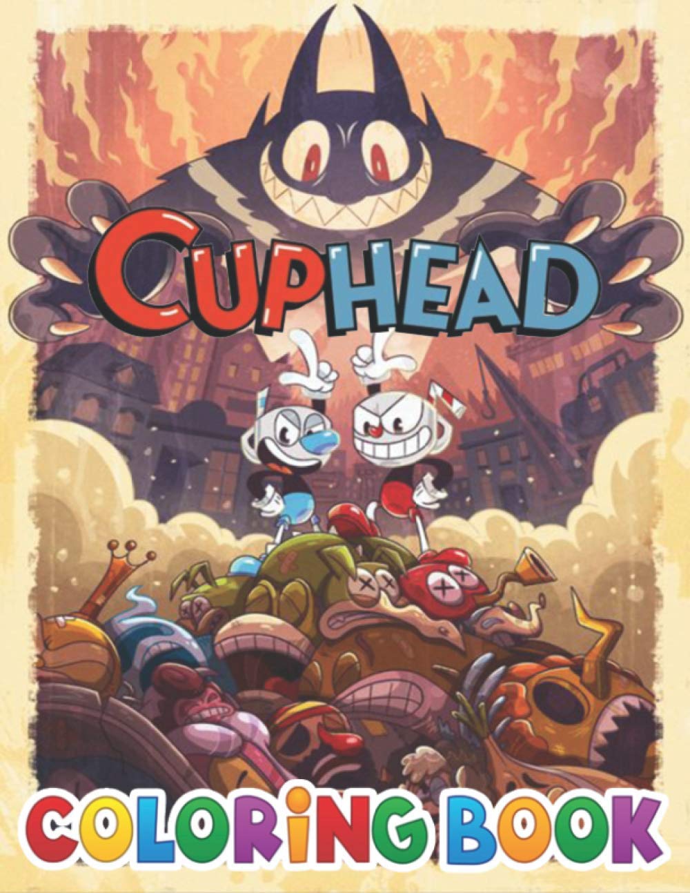 Buy Cuphead coloring book: +50 Cuphead colouring pages for Kids and ...