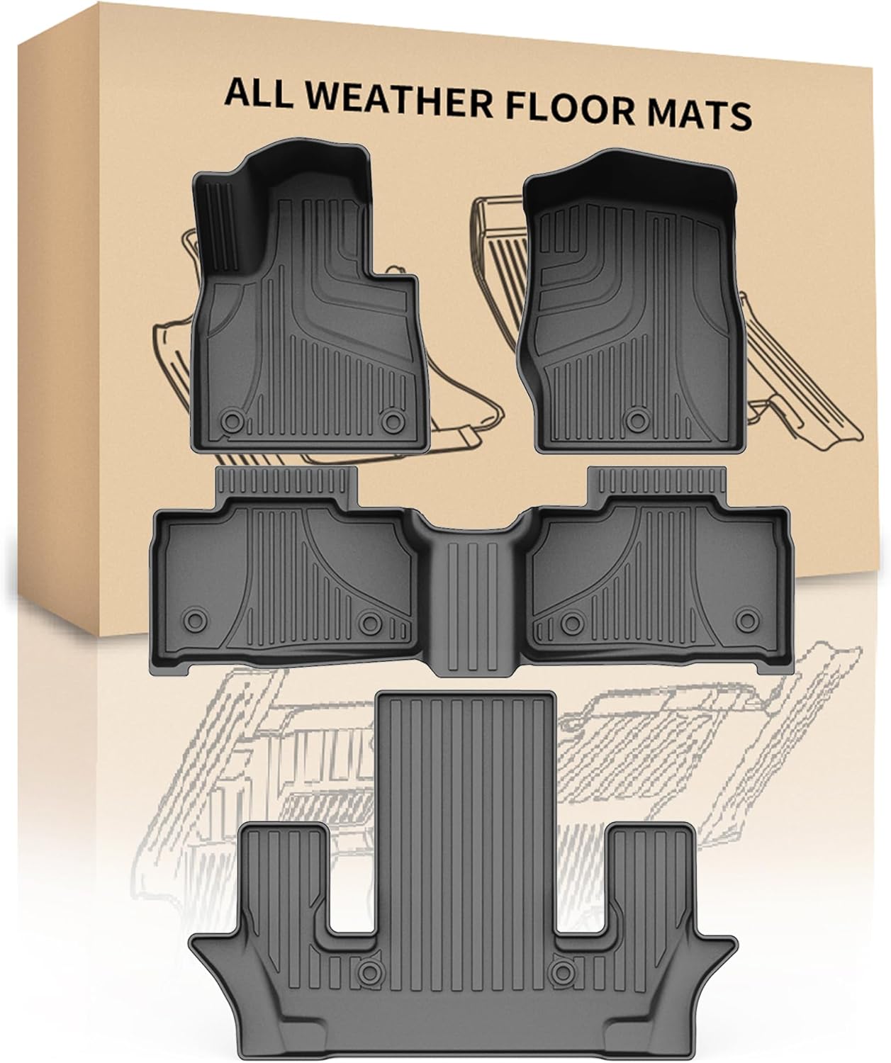 Amazon.com: IKABEVEM Floor Mats Compatible for Ford Explorer/Explorer ...