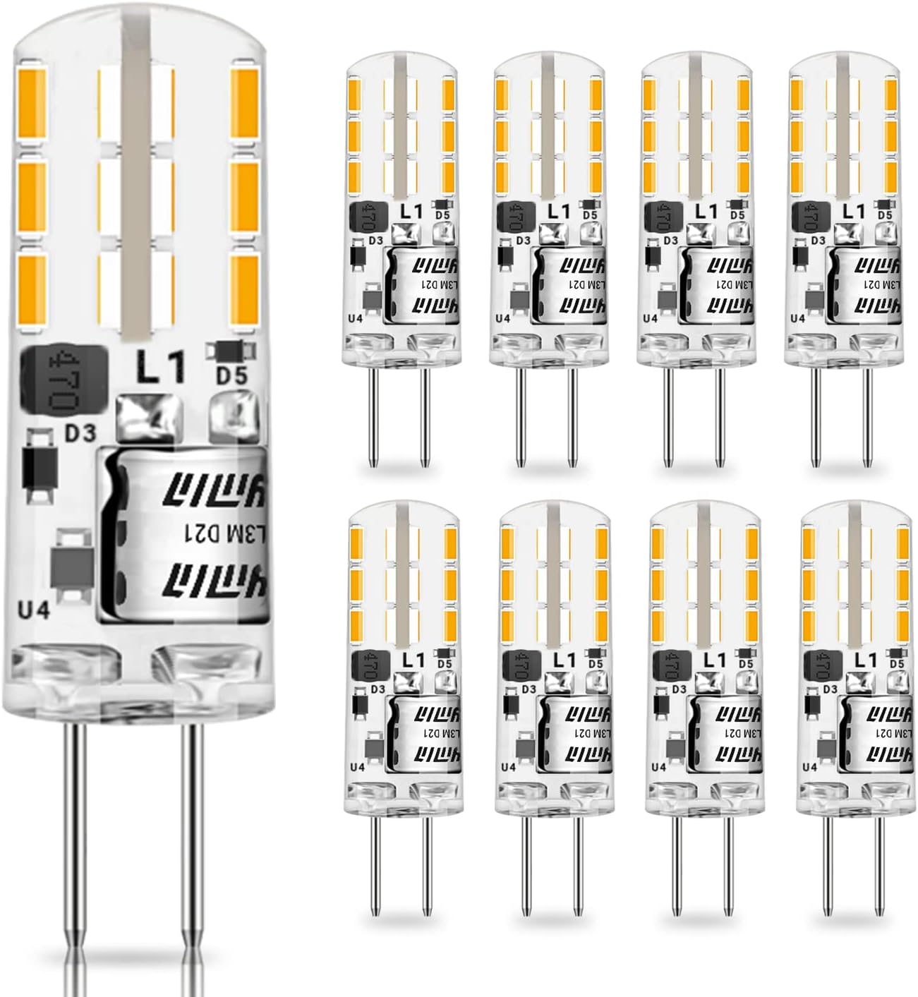 ULITETLMP G4 LED Bulb 5Watt Bi-Pin Base 12V AC/DC 3000K Warm White,g4 ...