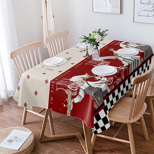 Amazon.com: Tablecloth Rectangle Table Cloths,Fat Chef Cooking ...