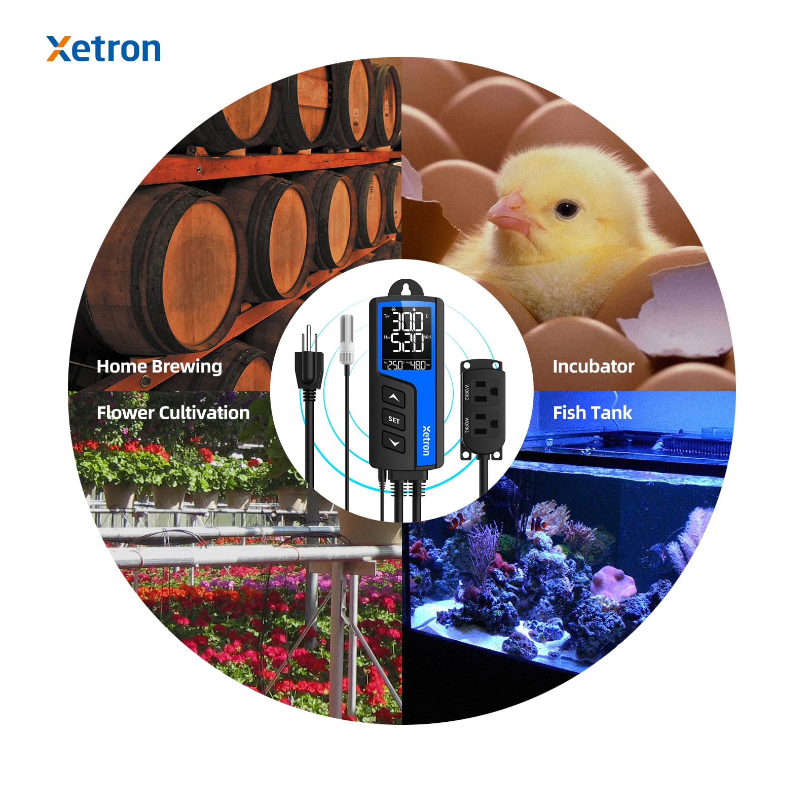 Snapklik.com : Xetron Temperature And Humidity Controller 110V 10A ...