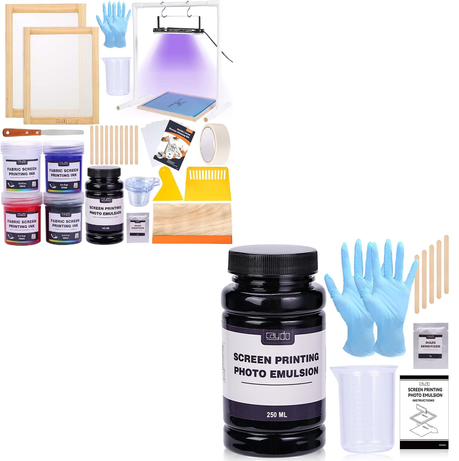 Screen Printing Supplies Beginner Caydo Complete Screen Printing Kit ...