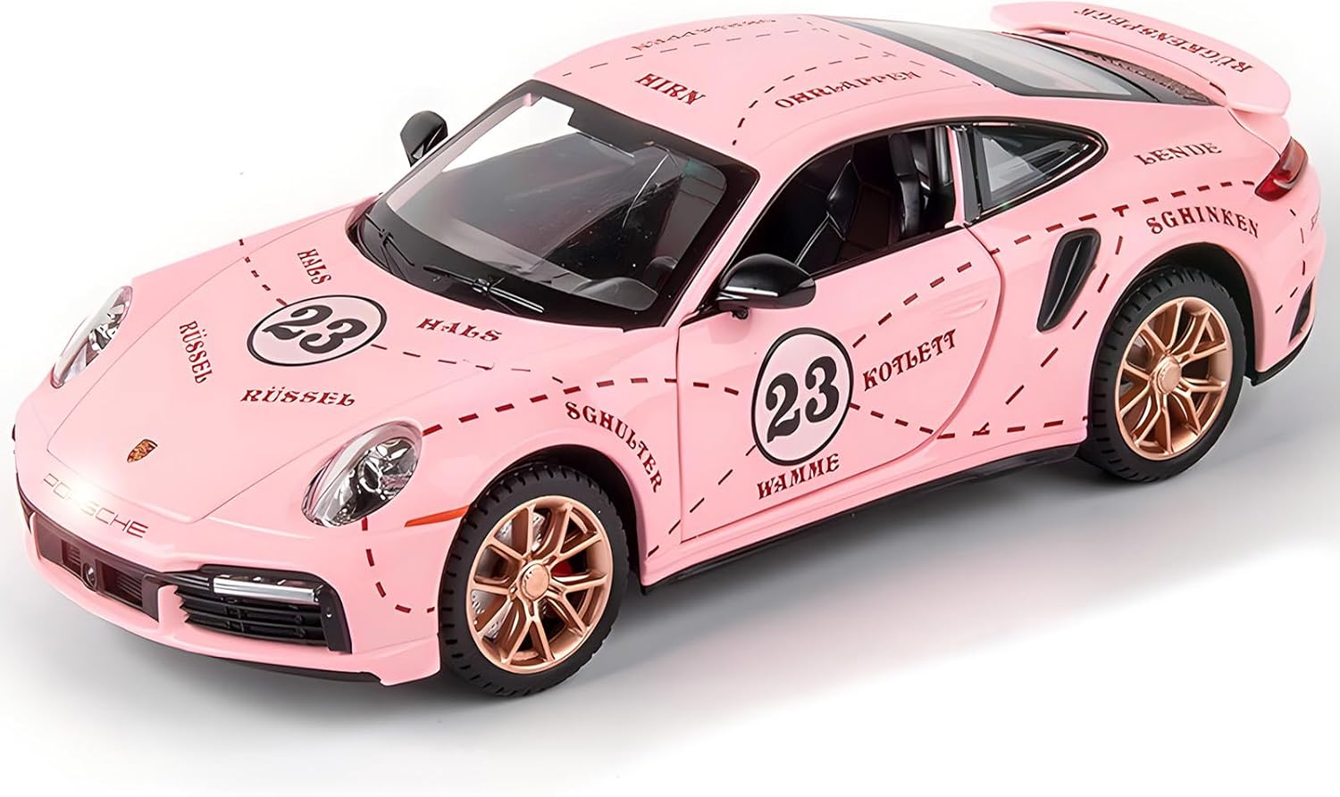 Amazon.com: Toy Car Model Porsche 911 Turbo S Car Ornaments, Alloy ...