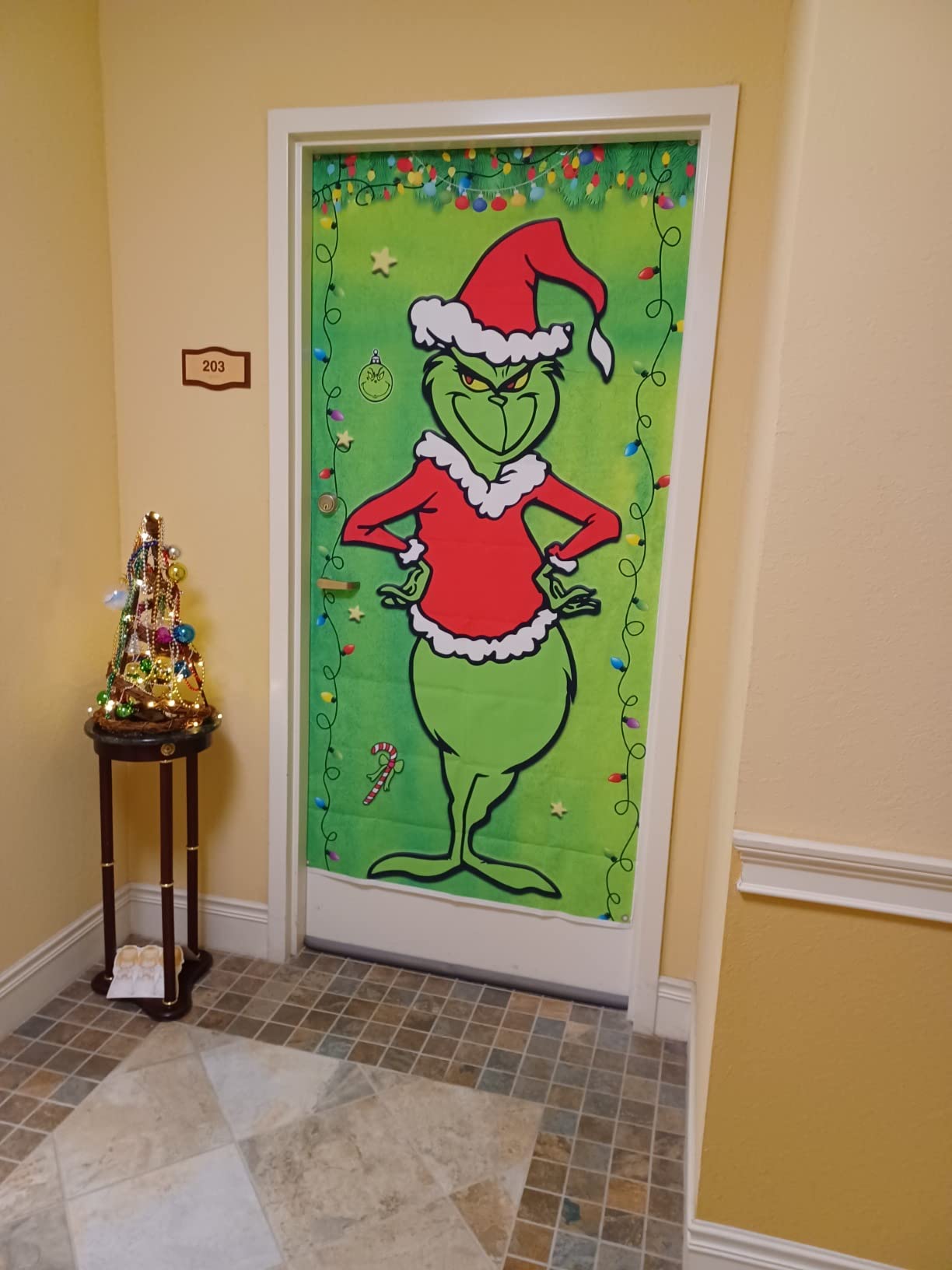 $3/mo - Finance Grinch Christmas Door Cover Decorations Grinch Green ...